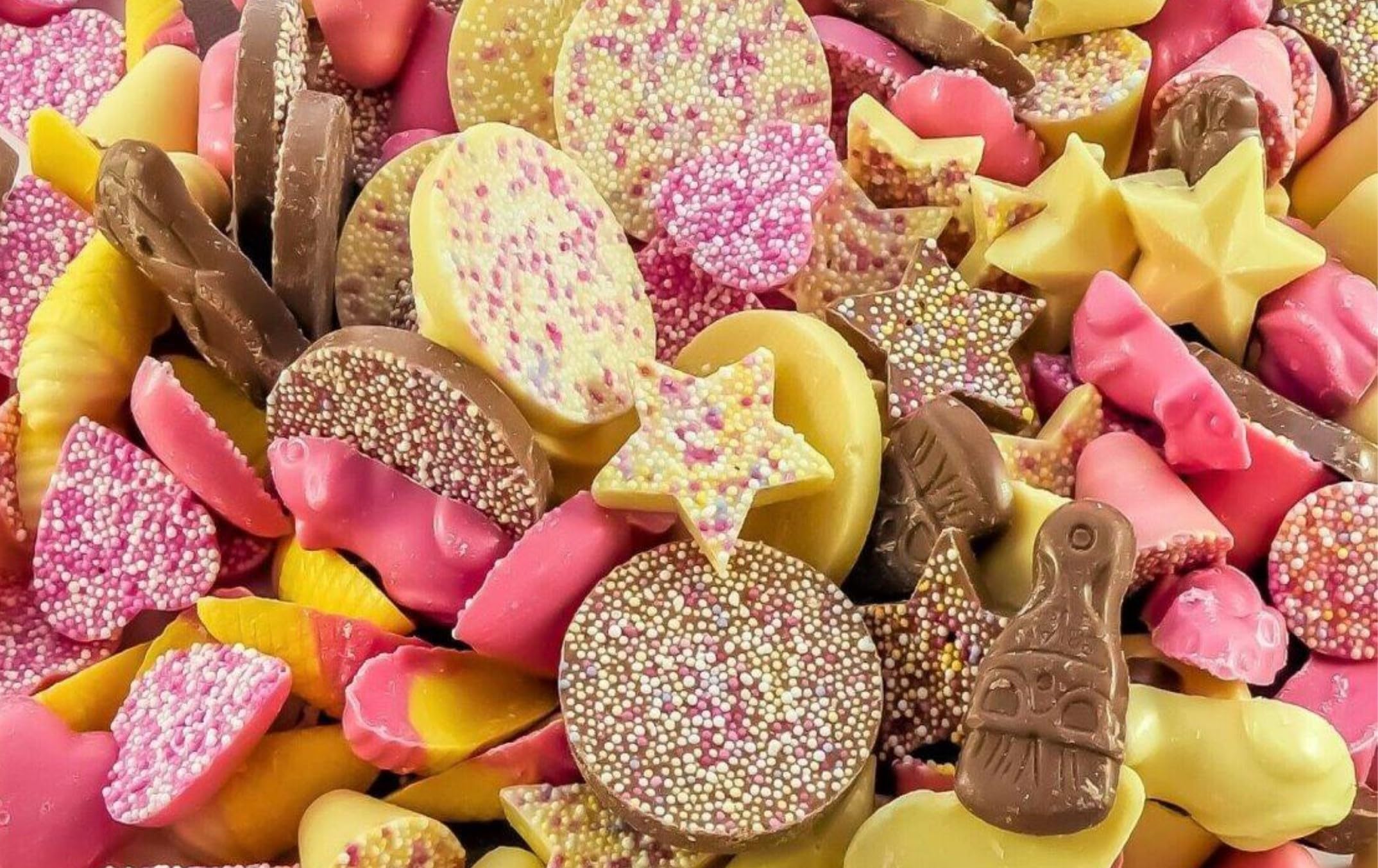 1kg Hannahs Milk, Pink & White Chocolate Mix Candy Pick & Mix Sweets ...