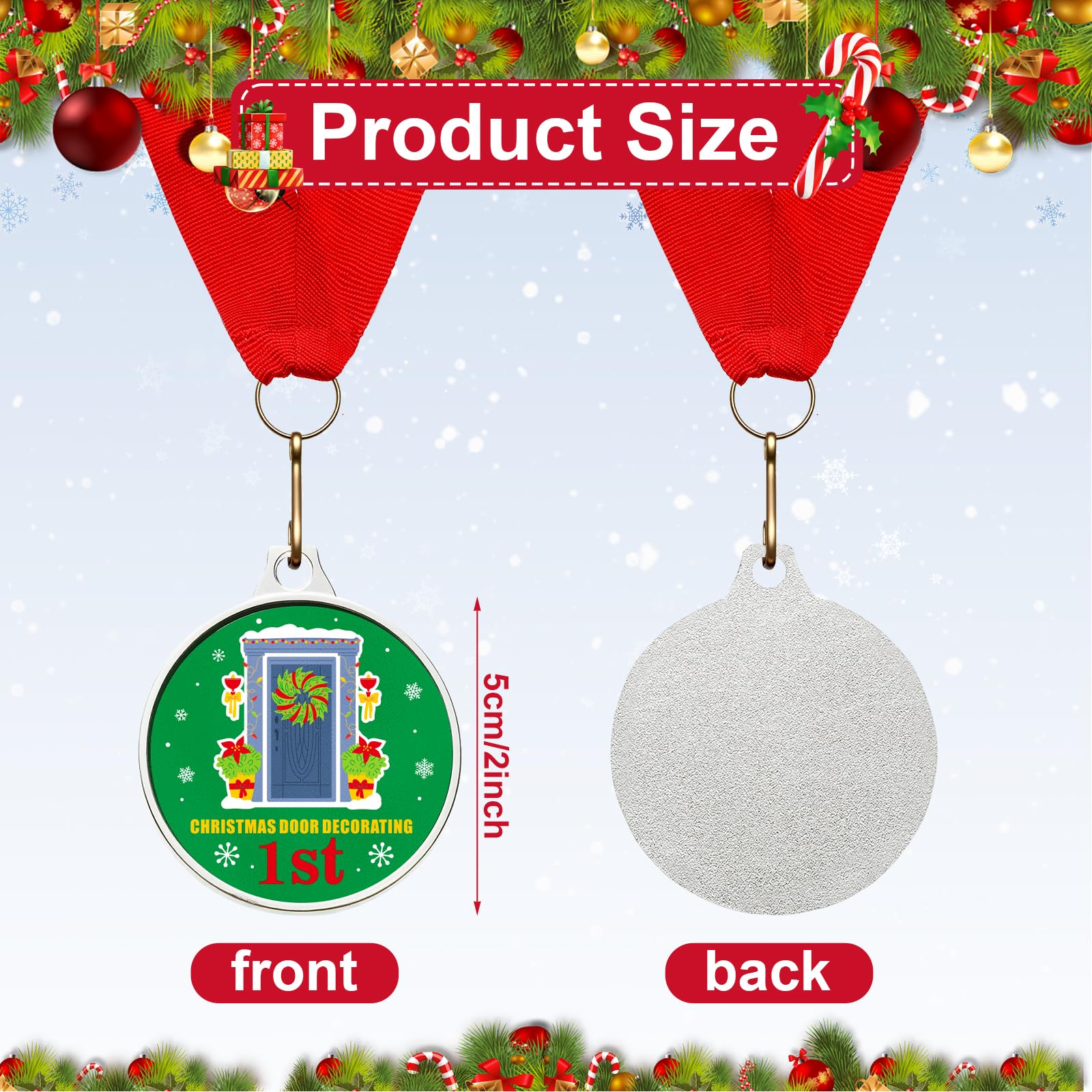 Snapklik.com : 12 Pcs Christmas Door Medal Awards 2 12 Style Christmas ...