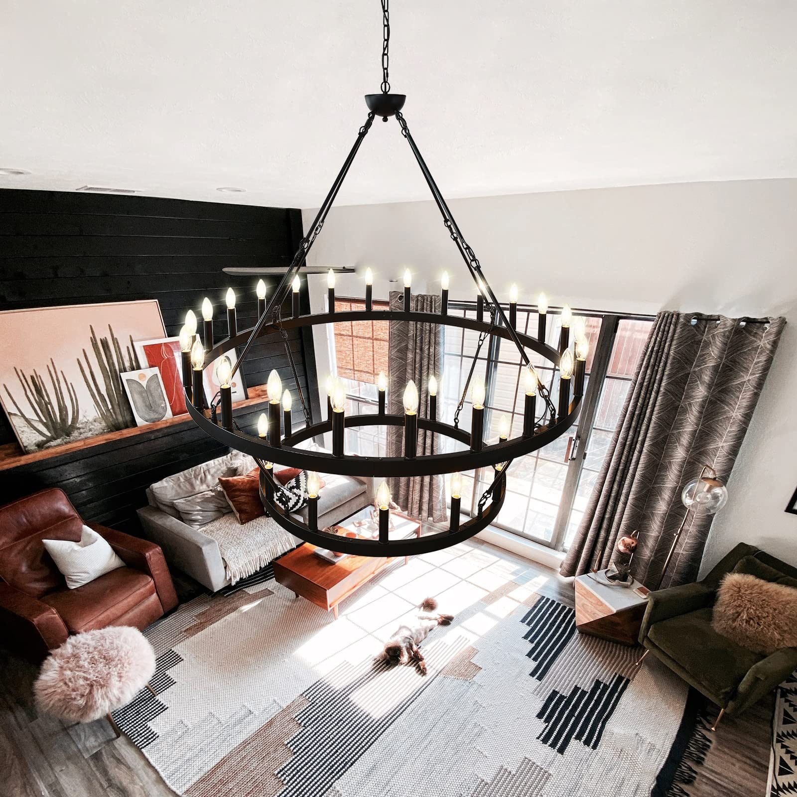 2 Tier Rustic Chandelier Rustic Chandeliers: Canyon Downlight