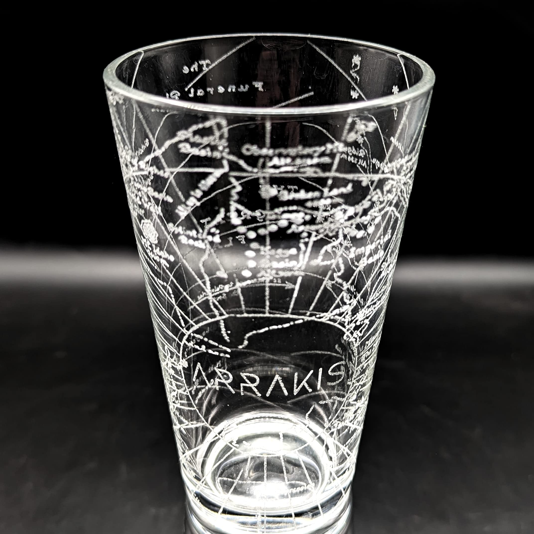 Buy MAP OF ARRAKIS Engraved Pint Glass | Inspired by Arrakis & Muad'ib ...
