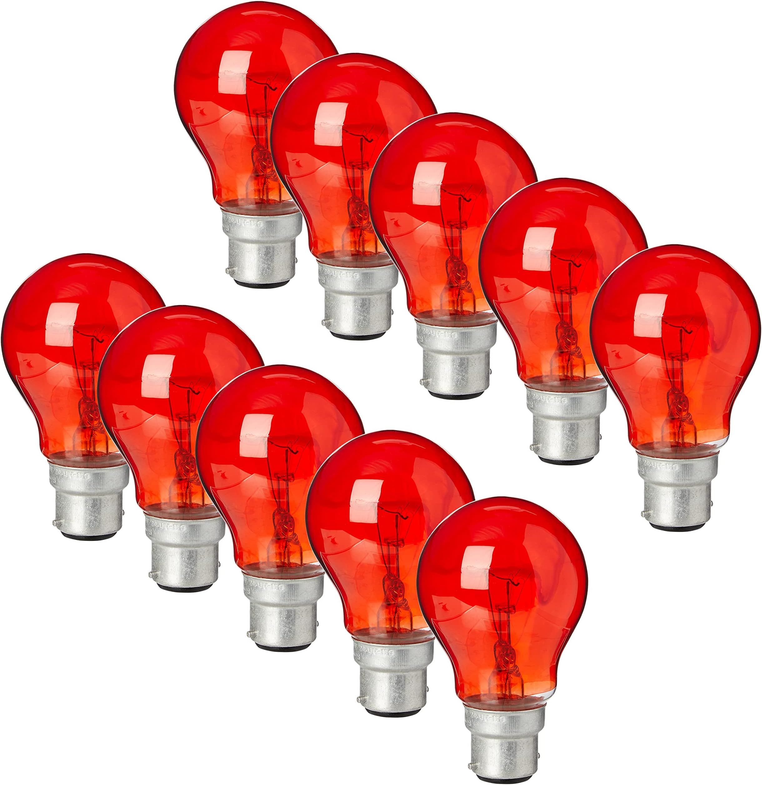 Liquid LEDs - Red E27 LED Light Bulb, 5W A60 GLS, Replaces 40W ...