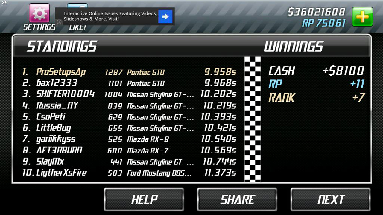 Aplicación Drag Racing Pro Setups 1.6 en Amazon Appstore