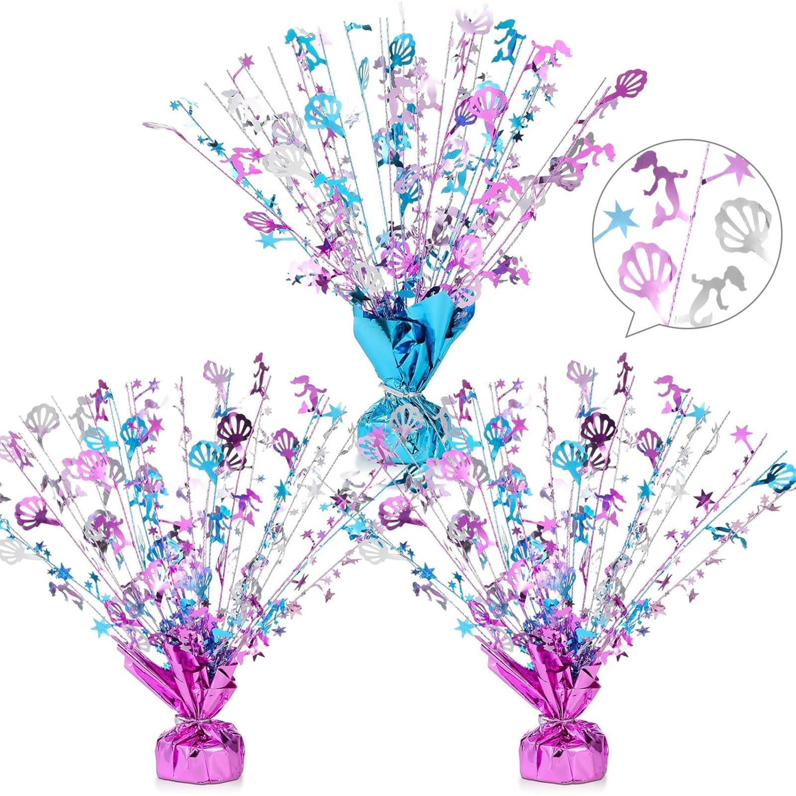 Amazon.com: Ceenna 3 Pieces Table Decorations Metallic Gleam Foil Spray ...