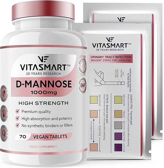D-Mannose for UTI & Cystitis - 70 x 1000mg Clinical Strength D-Mannose ...