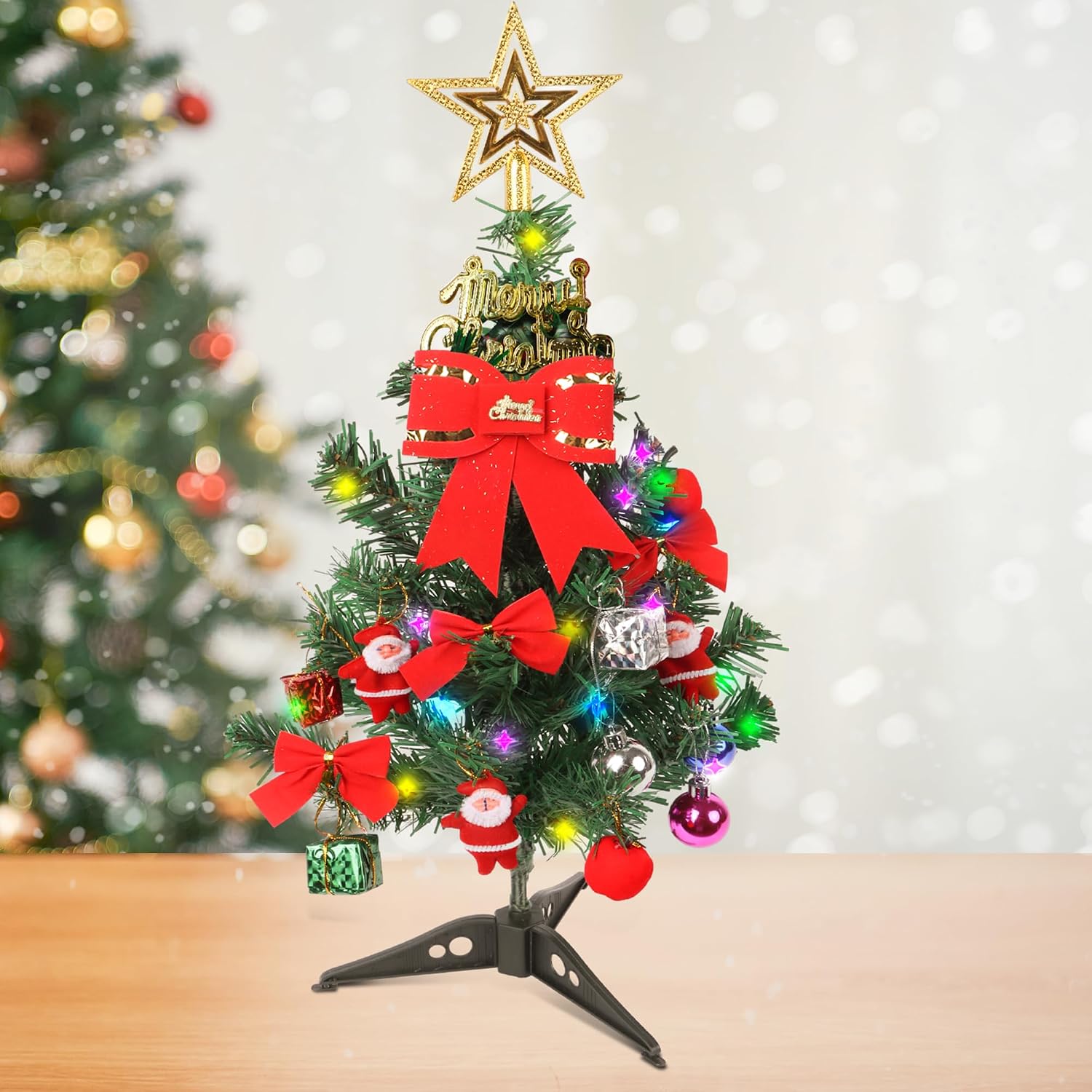 Small Artificial Xmas Tree Tabletop Christmas Tree 45Cm, Miniature Pine ...