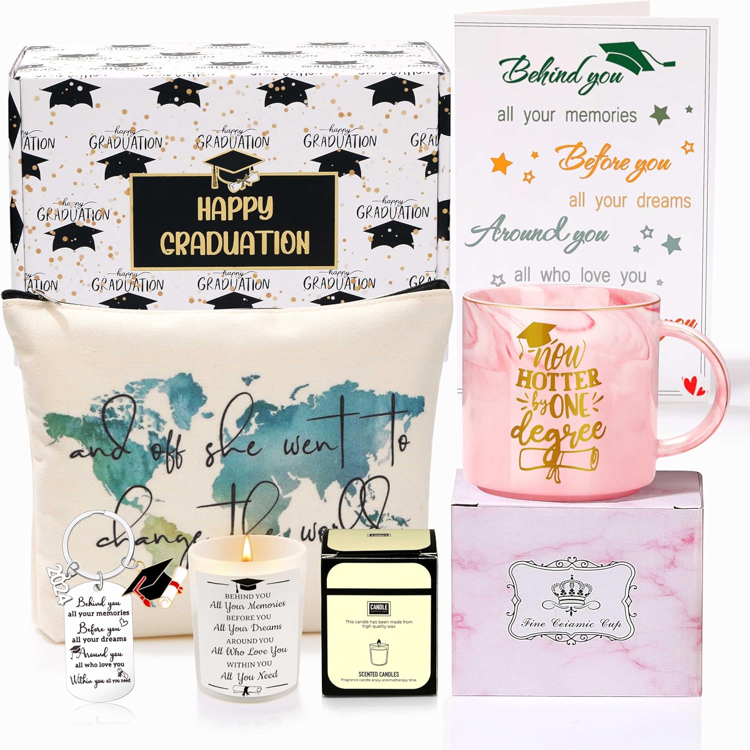 Amazon.com: Graduation Gifts Set for Her 12oz Coffee Mug Class of 2024 ...
