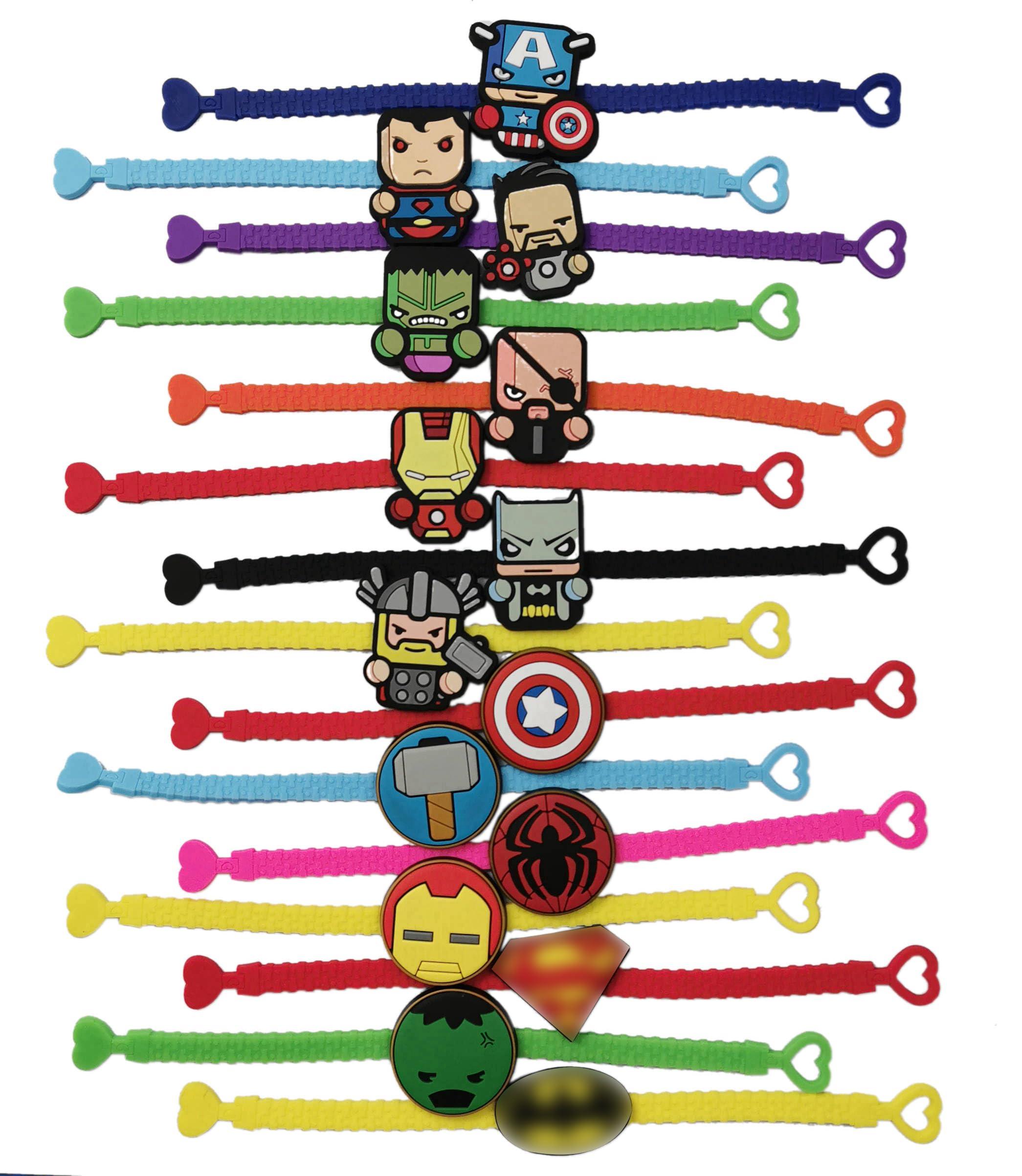 Amazon.com: HUANGQH 15 Pack Rubber Bracelets Wristband Bracelets for ...