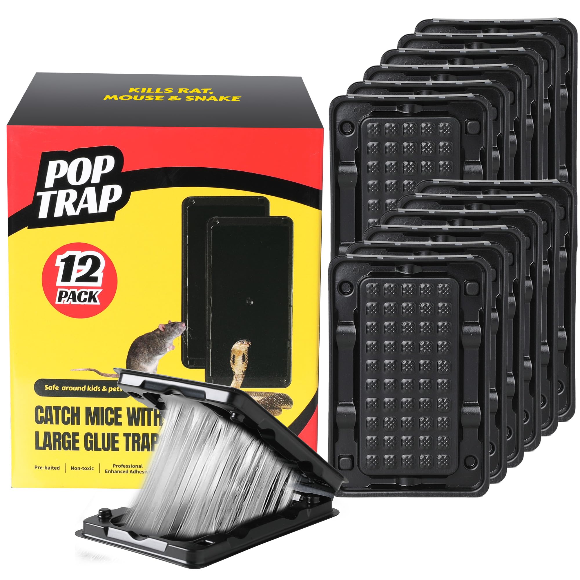 Amazon.com : POPTRAP Rat & Insect Traps Heavy Duty, Super Sticky Mouse ...