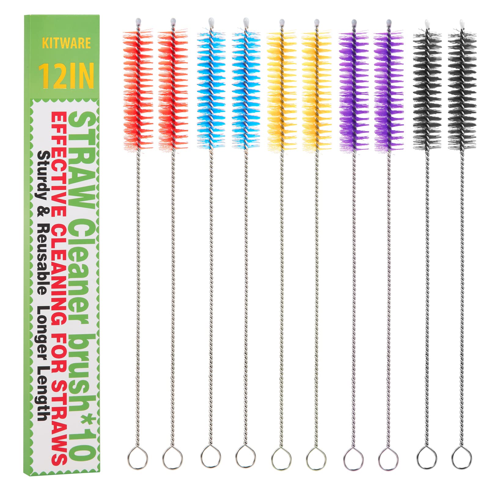 Snapklik.com : KITWARE Drinking Straw Cleaner Brush, Muti-Color Straw ...