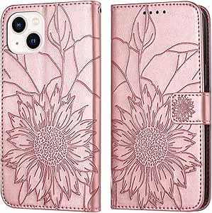 Amazon.com: COTDINFOR Wallet Case for iPhone 15 Plus Case with Card Holder,Sunflower Pattern ...