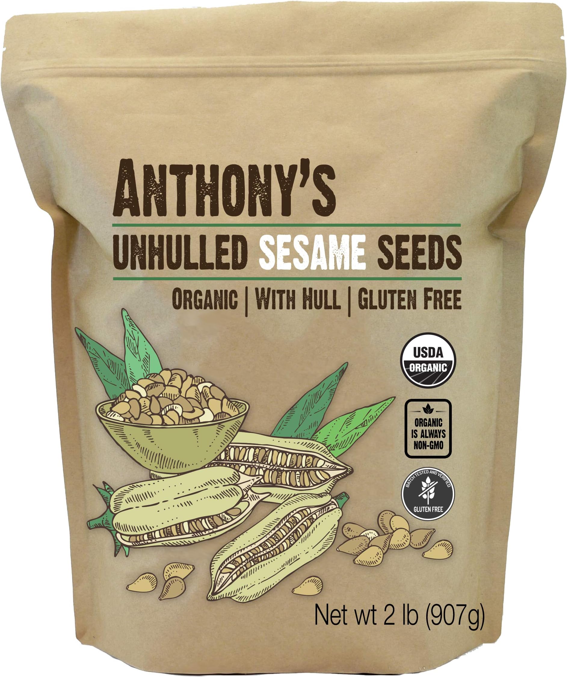 Amazon.com : Terrasoul Superfoods Organic Hulled Sesame Seeds, 2 Lbs ...