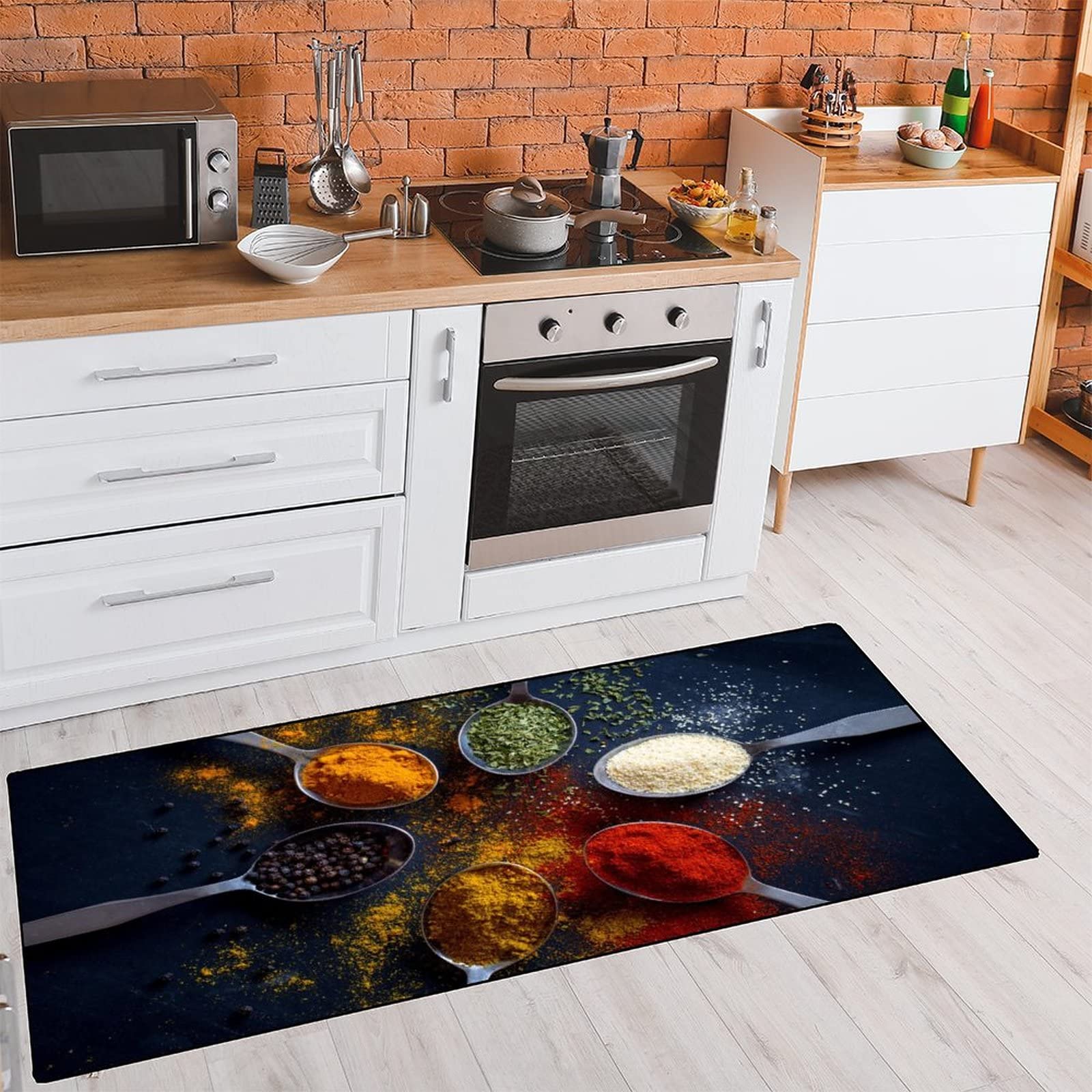 price outlet Vibrant Printed Kitchen Rug • Machine Washable Non-Slip ...