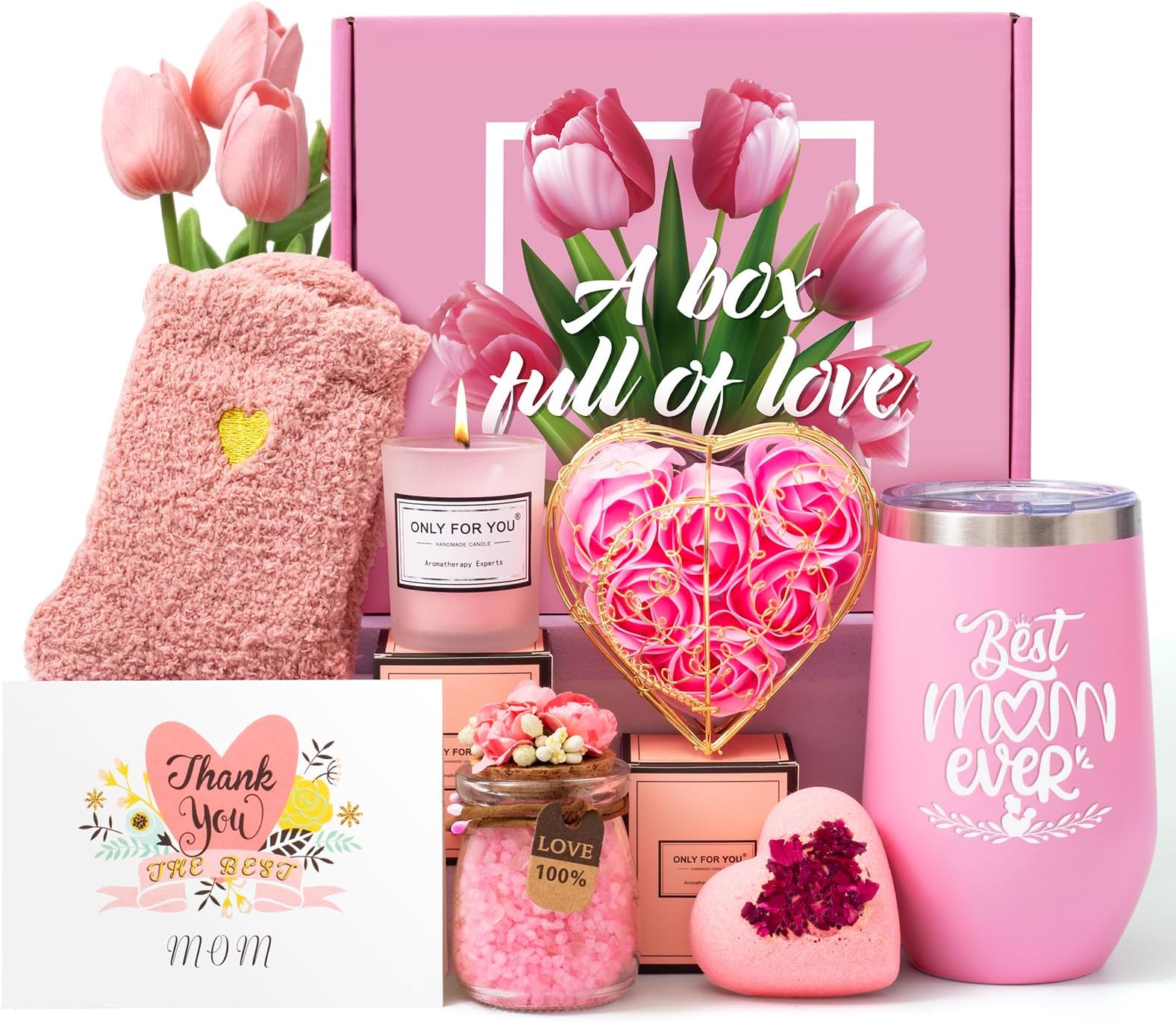 Amazon.com: Gift Basket for Mom,Care Package for Women,Relaxing Spa ...