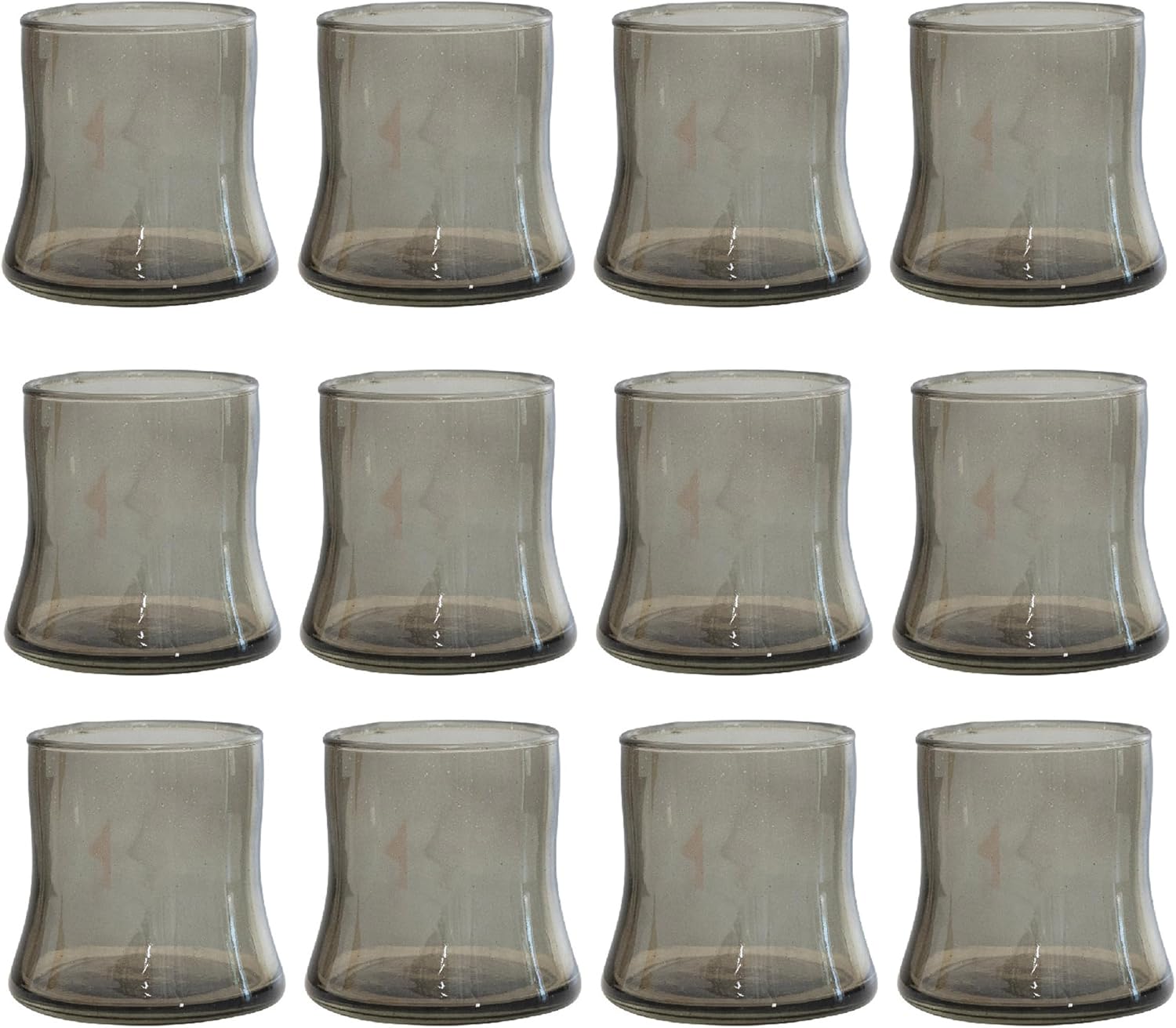 Amazon.com: Creative Co-Op Modern, Set of 12, Smoke Drinking Glass ...