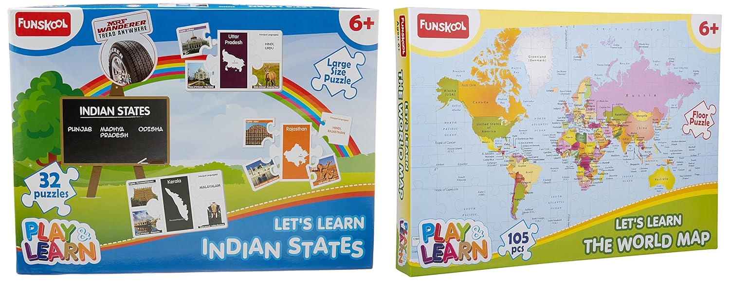 Buy Funskool Play Learn Indian States Educational 32 Pieces Puzzle for 6 Year Old Kids And buy-funskool-play-learn-indian-states-educational-32-pieces-puzzle-for-6-year-old-kids-and