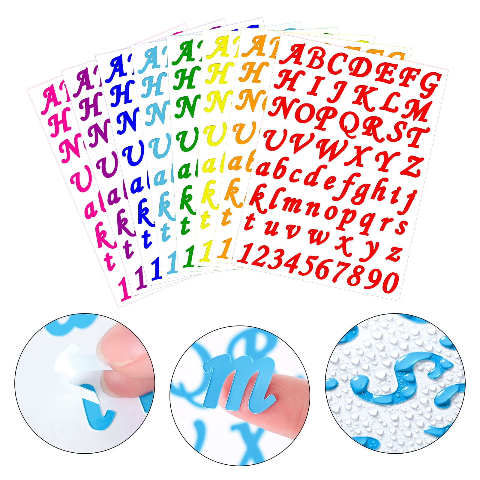 Snapklik.com : Spakon 8 Sheets Vinyl Letter Stickers Self Adhesive ...