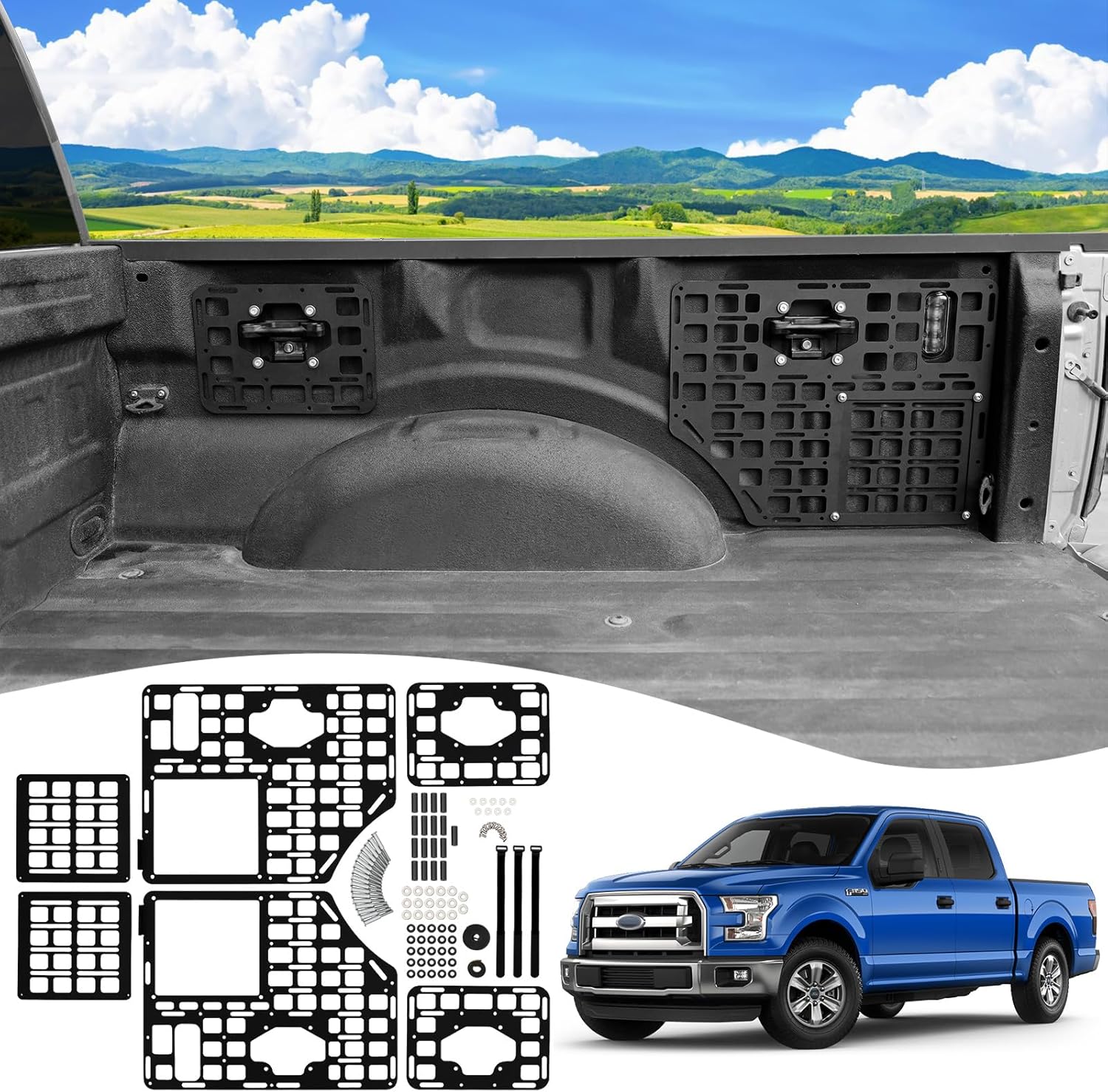 Amazon.com: Utiiy Side Molle Panel Compatible with 2015-2025 Ford F150 ...