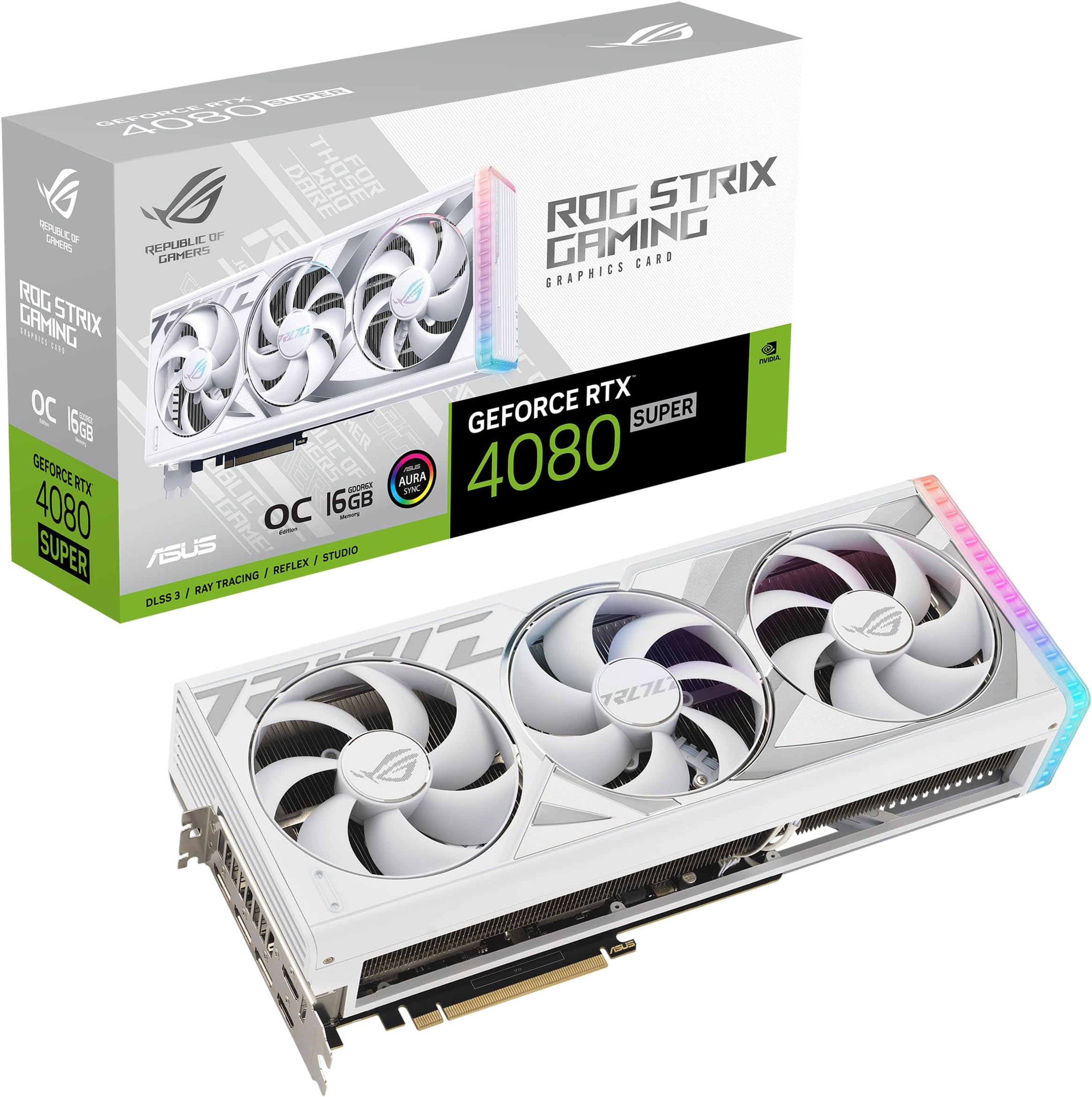 Amazon.com: ASUS ROG Strix GeForce RTX™ 4080 Super White OC Edition ...