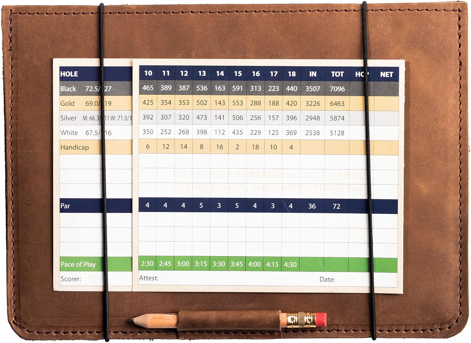 Amazon.com : Envoy Golf Scorecard Holder, Genuine Leather Yardage Book ...