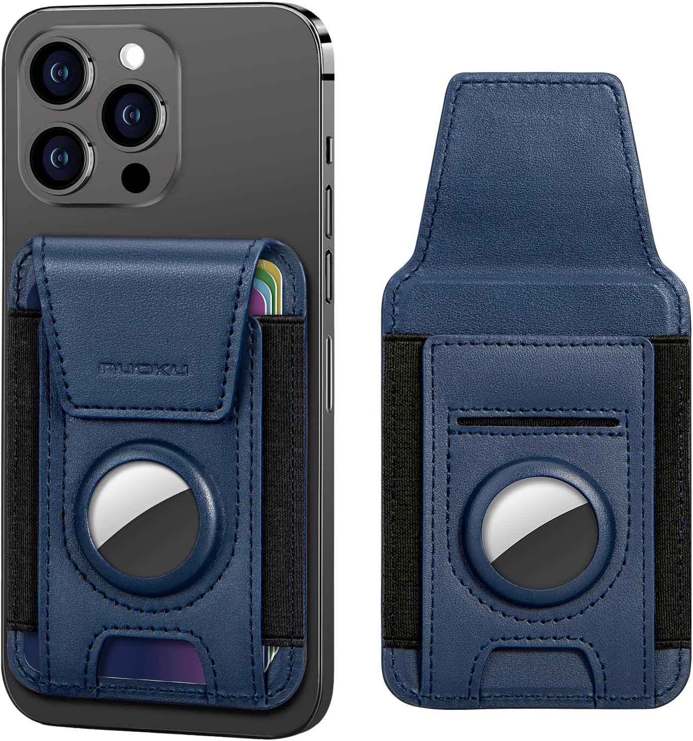 Amazon.com: nuoku Magnetic Wallet Card Holder, Compatible with Magsafe Wallet for Airtag Holder ...