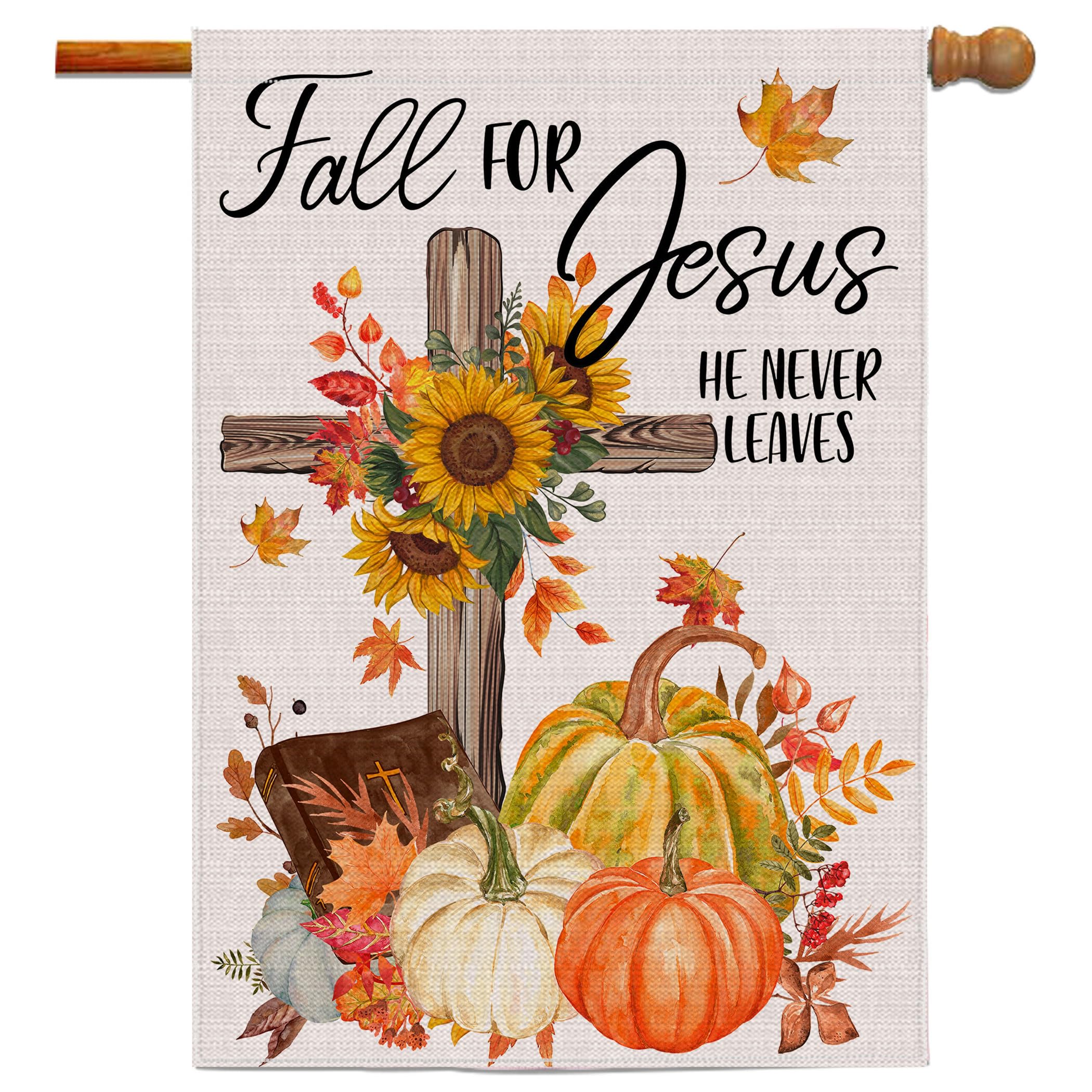 Amazon.com : Hexagram Welcome Fall Garden Flag, Outdoor Fall Decor ...