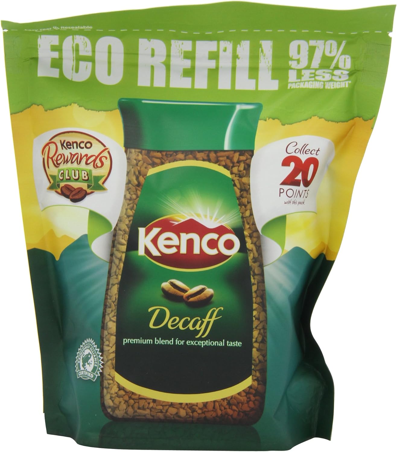 Kenco Decaffeinated Refill Coffee 150 g (Pack of 4) : Amazon.co.uk: Grocery