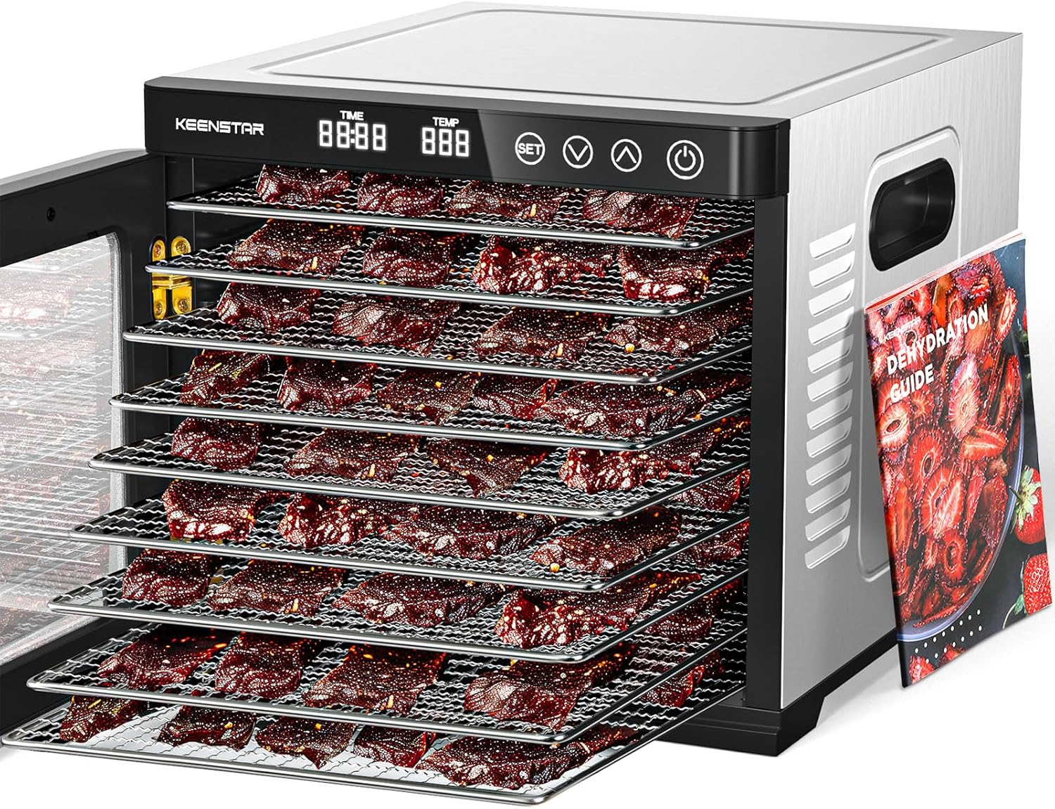 Amazon.com: Food Dehydrator for Jerky 1000W, 9 Stainless Steel Trays ...