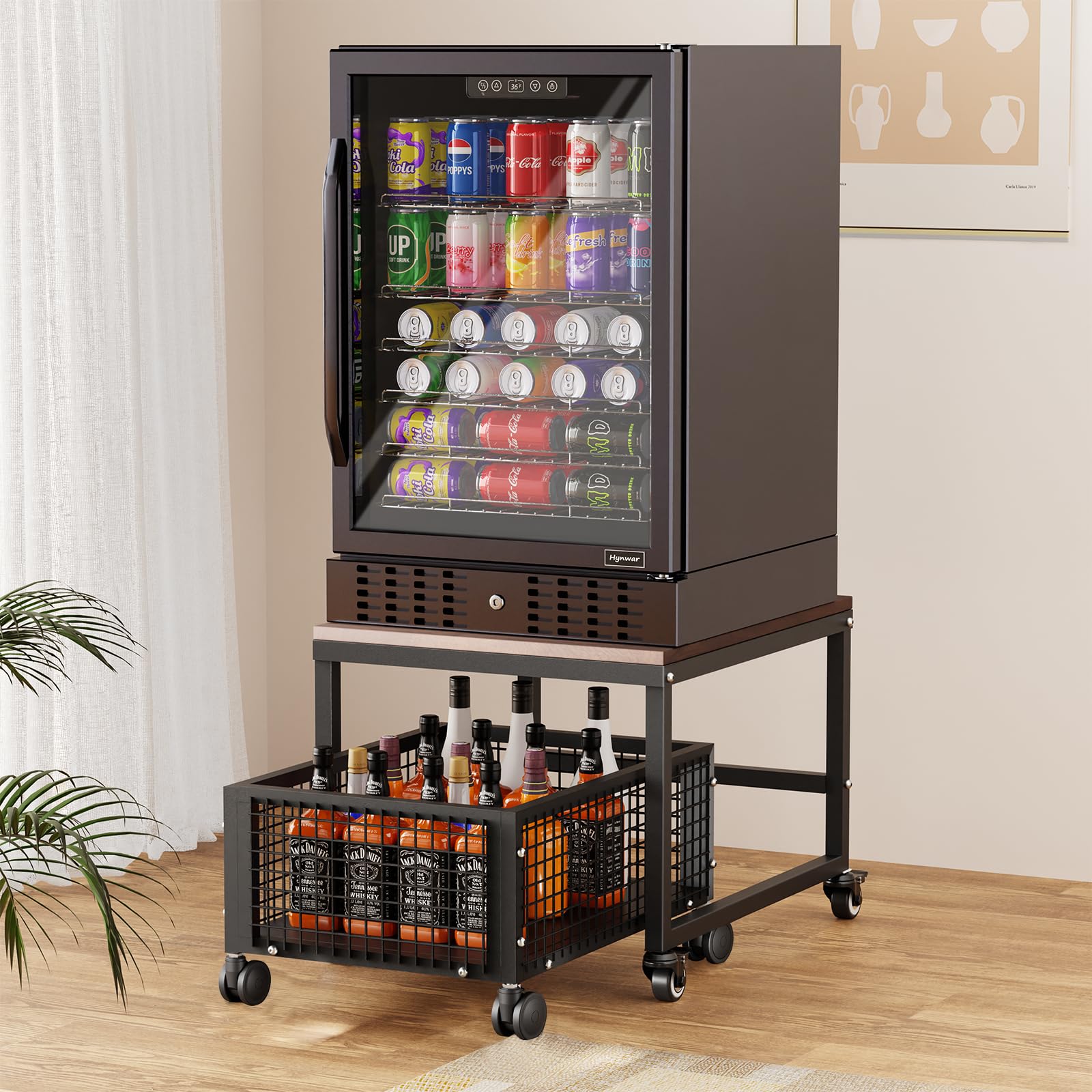 Amazon.com: SGOLAN Mini Fridge Stand with Storage, Mini Fridge Table ...