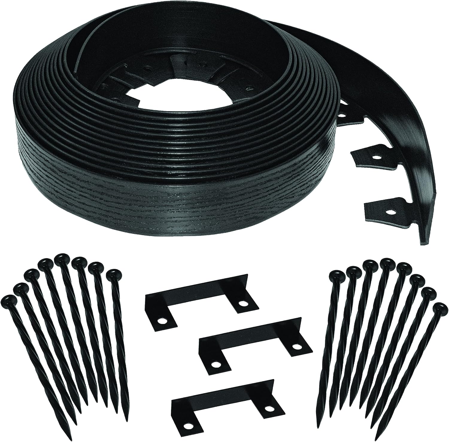 Amazon.com : EasyFlex Tall Wall No-Dig Landscape Edging with Anchoring Spikes, 2.5 in. Tall ...