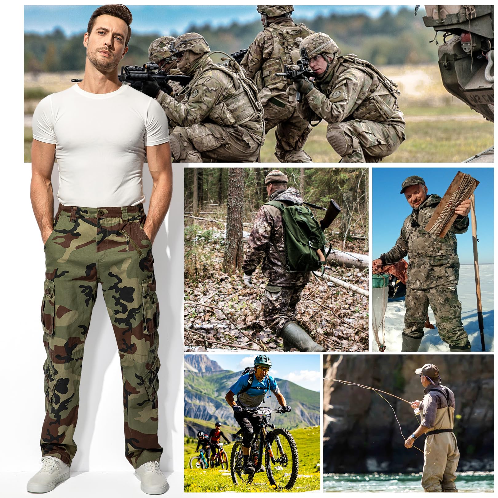 Snapklik.com : Mens BDU Casual Military Pants, Tactical Wild Army ...