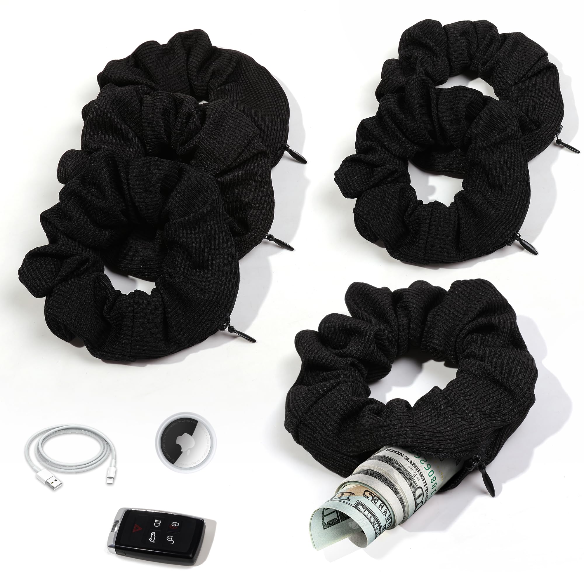 Amazon.com : Pocket Scrunchies Holder Secret Hidden Compartment Items ...