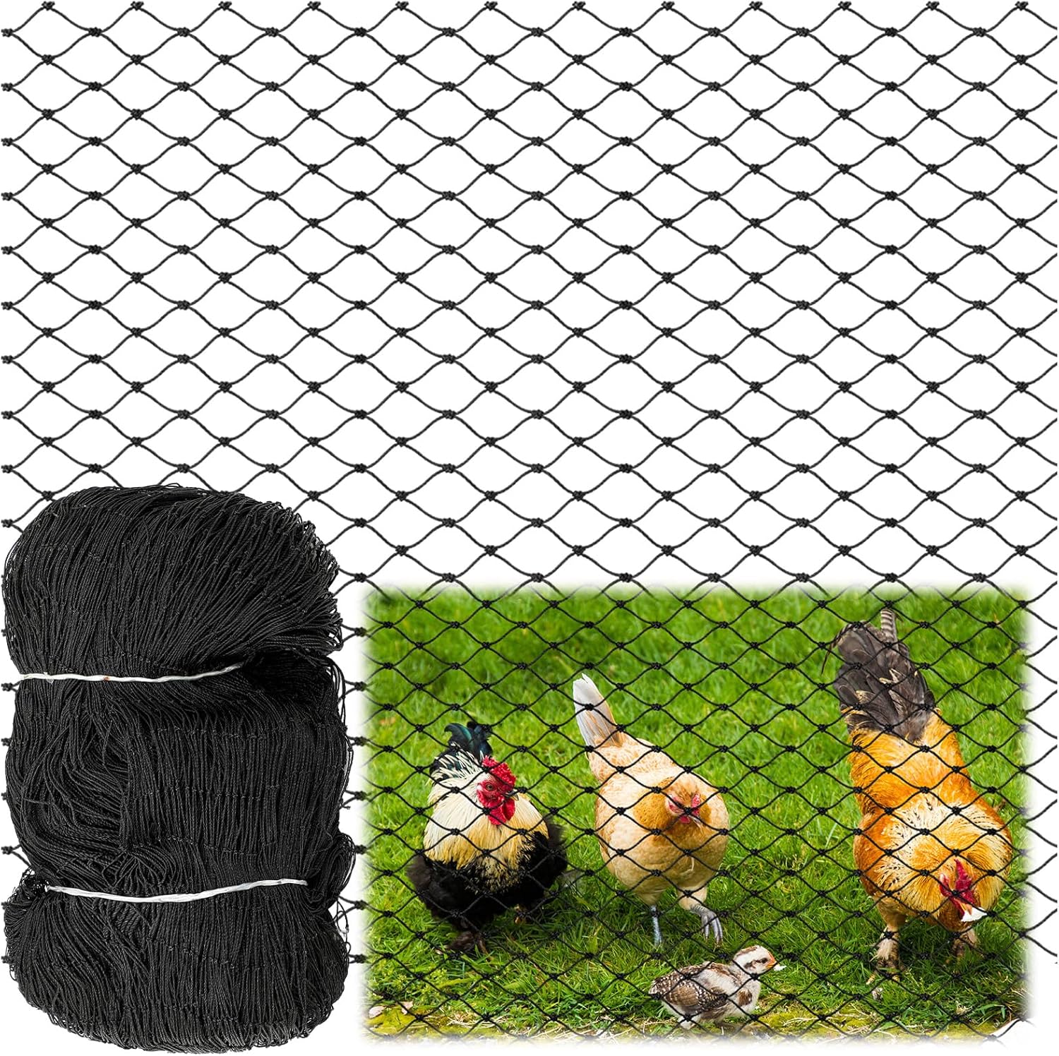 Amazon.com : Yoojahow 25 x 25 ft Aviary Bird Netting Commercial Grade Heavy Duty Knotted 2 inch ...