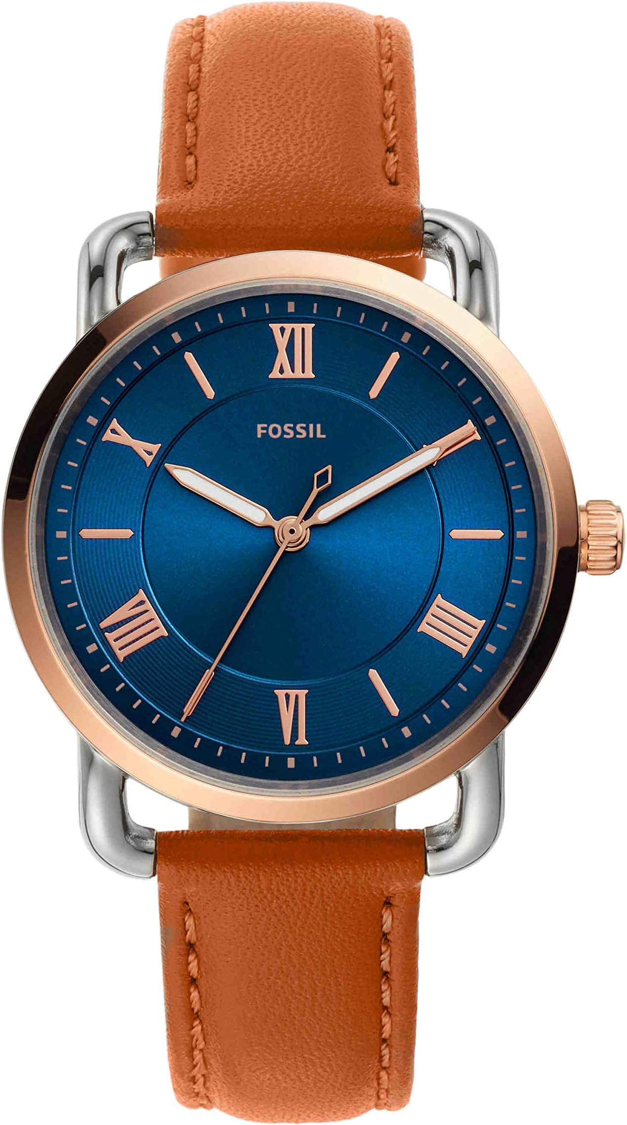 Fossil Leather Copeland Green Dial Analog Watch for Men Fs5737 ...