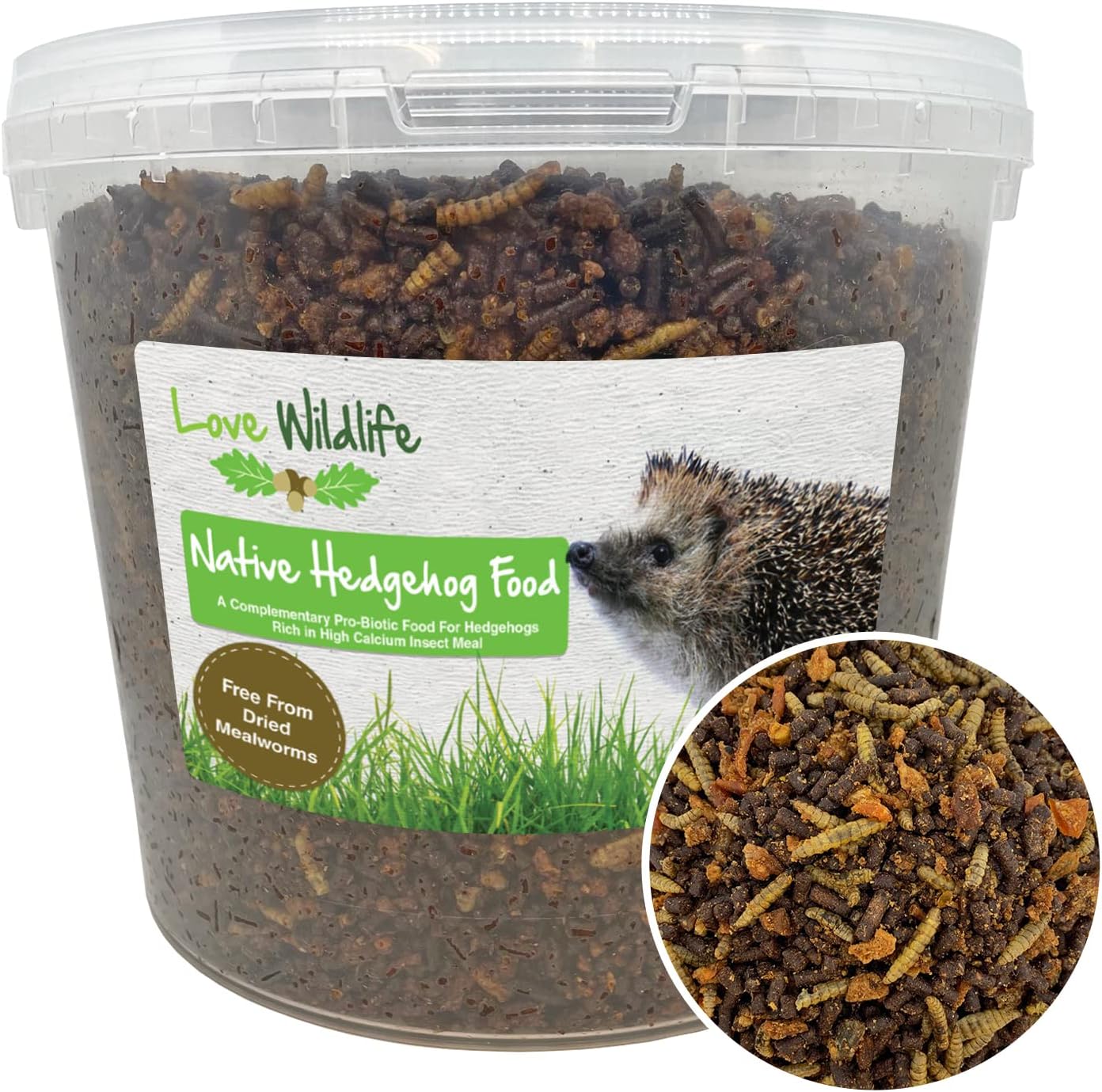 Love Wildlife Native Hedgehog Crumble 5ltr Bucket | Complete Pro-Biotic ...