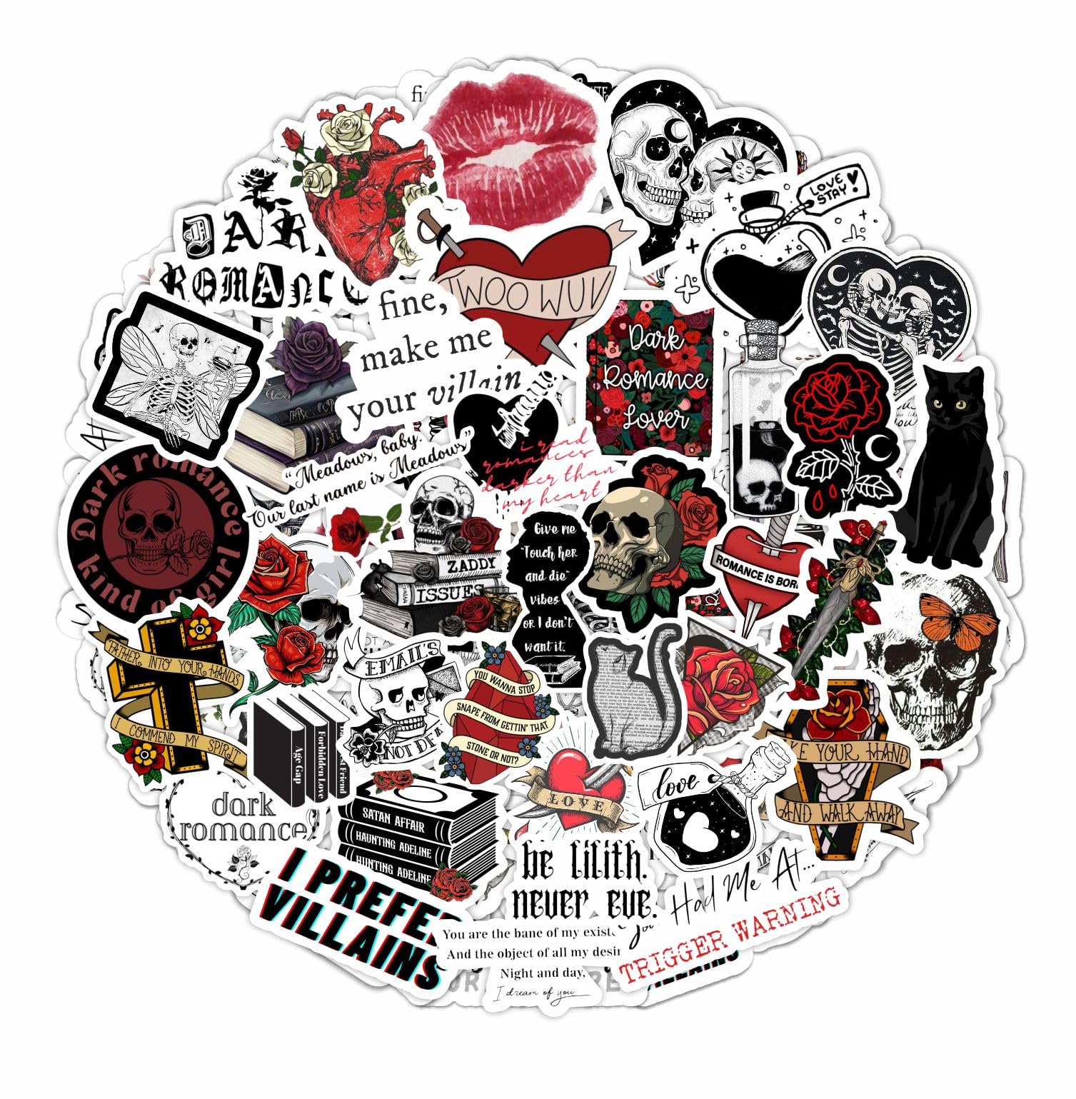 Amazon.com: 100Pcs Dark Romance Stickers for Water Bottle and Laptop ...