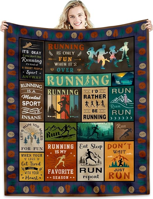 Amazon.com: Hcoviv Running Gifts for Women/Men Blanket 50"X60", Cool ...