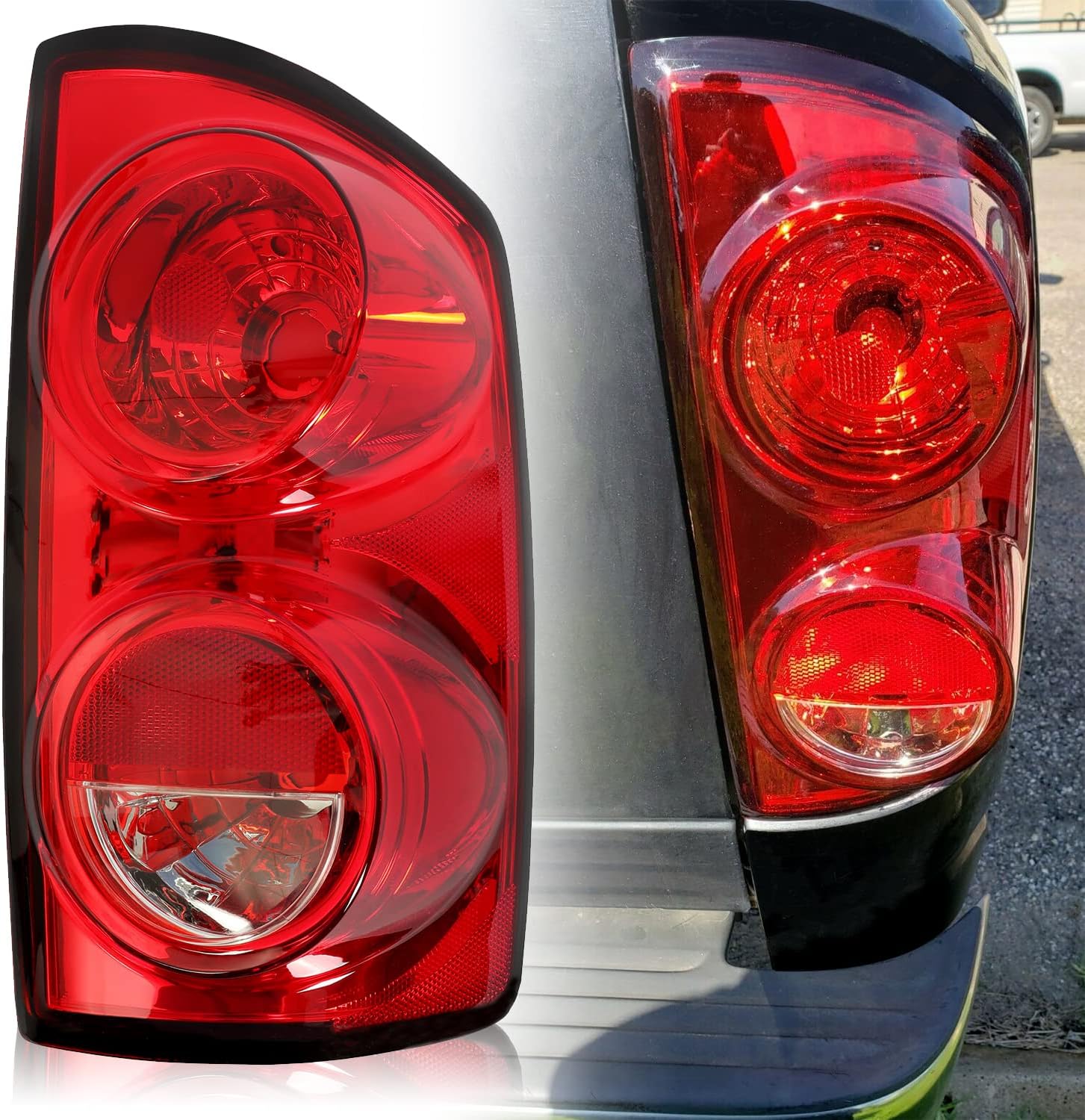 Amazon.com: ECOTRIC Tail Light Compatible with 2007-2009 Dodge Ram 1500 ...