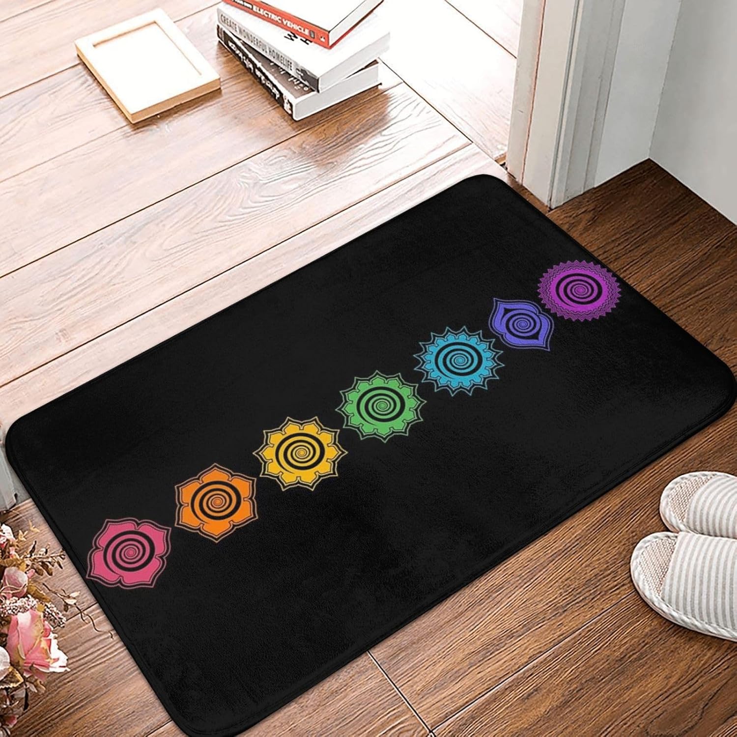 Amazon.com: Generic Chakras Cosmic Energy Centers Floor Mat Welcome Mat ...