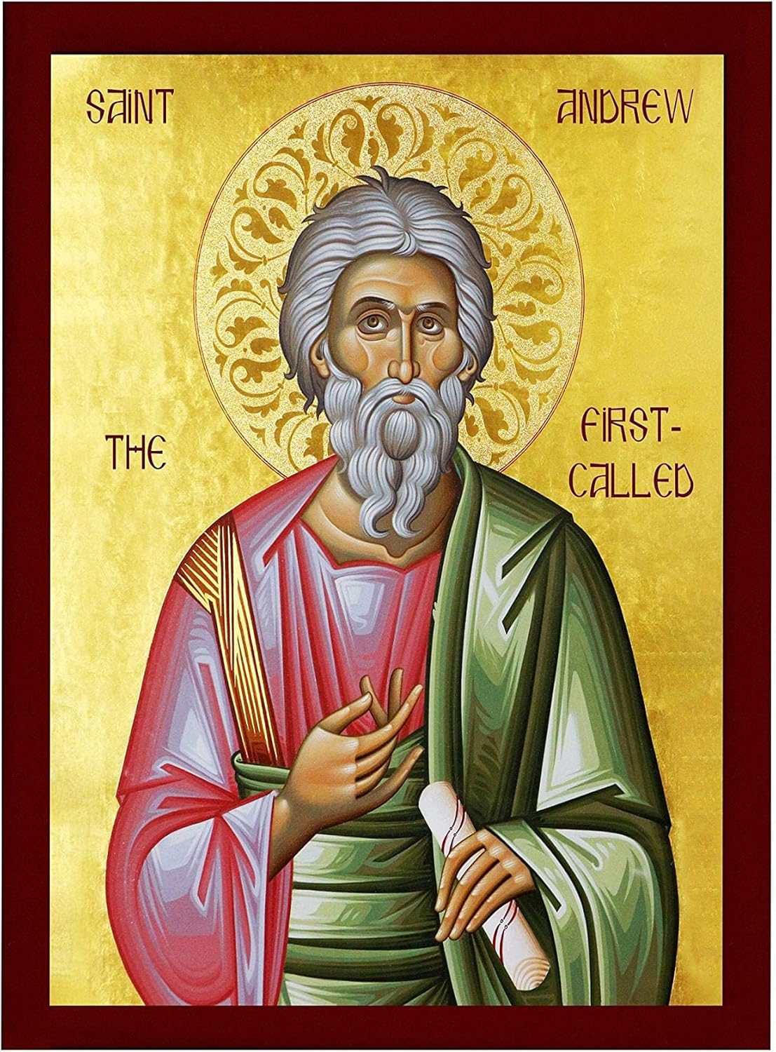 Amazon.com: Saint Andrew icon The Apostle, Handmade Greek Orthodox icon ...