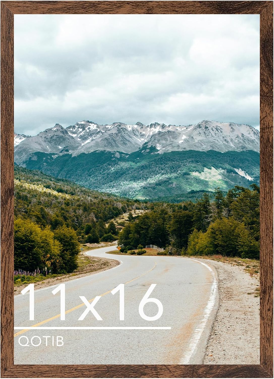 Amazon.com - QOTIB 11x16 Picture Frame Deep Brown for Wall Hanging ...
