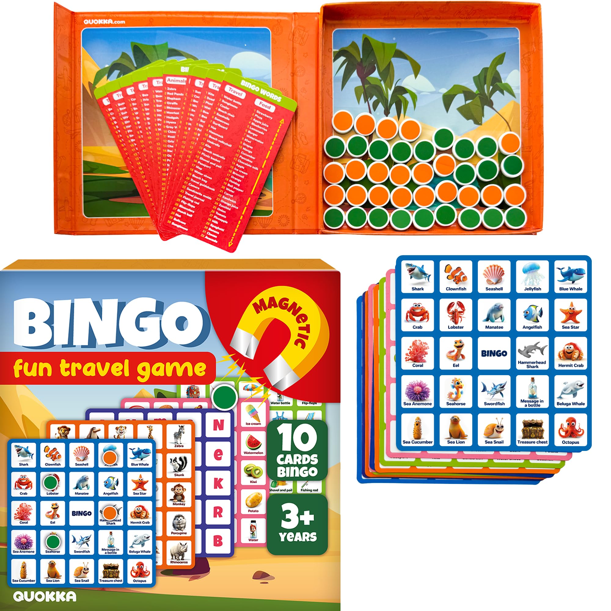 Amazon.com: QUOKKA Magnet Game for Kids 3-5 - Bingo Game Kids Ages 4-8 ...