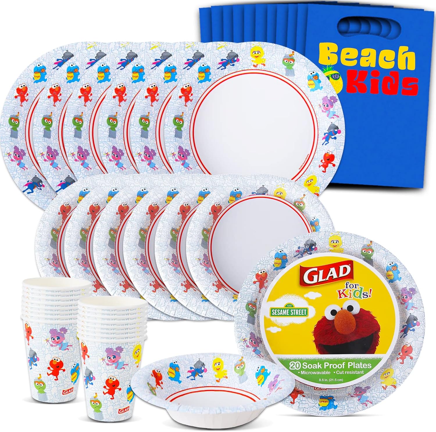 Amazon.com: Sesame Street Party Supplies Set - 18 Person Elmo Birthday ...