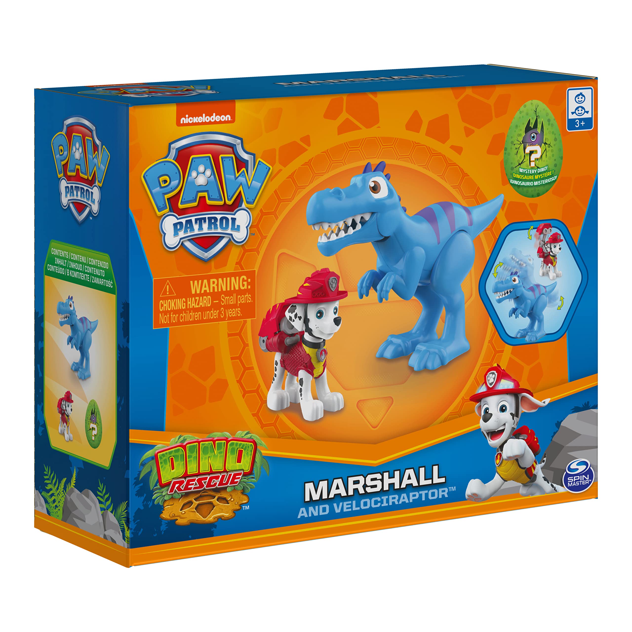Buy Paw Patrol, Dino Rescue Marshall and Dinosaur Action Figure Set ...