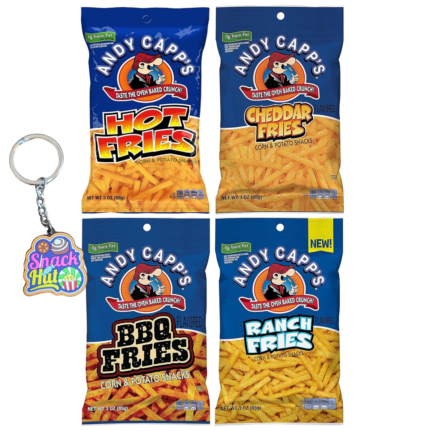 Buy Snack HutPresents 4 Pack Bundle, Andy Capp Hot Fries, Andy Capps Cheddar Fries, Andy Capp ...