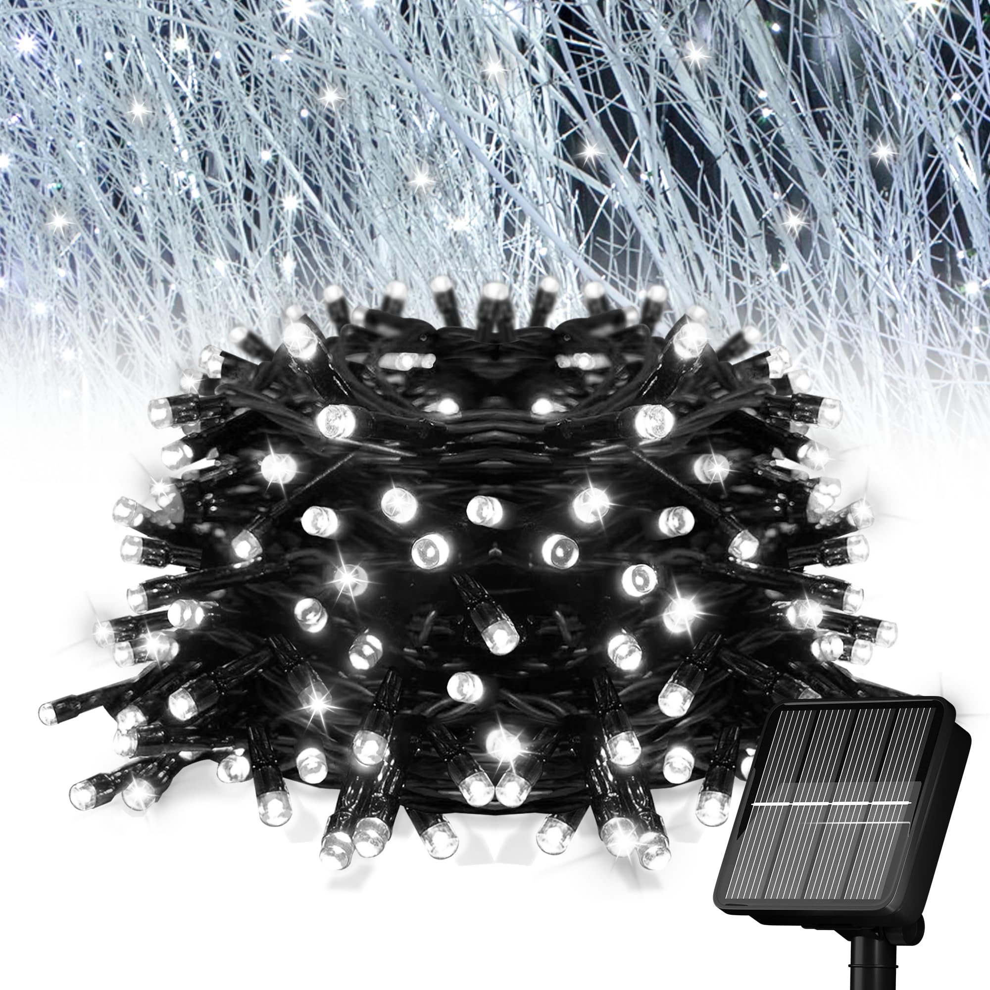 Solar String Lights for Outside, 39Ft 100 LED Solar String Lights ...