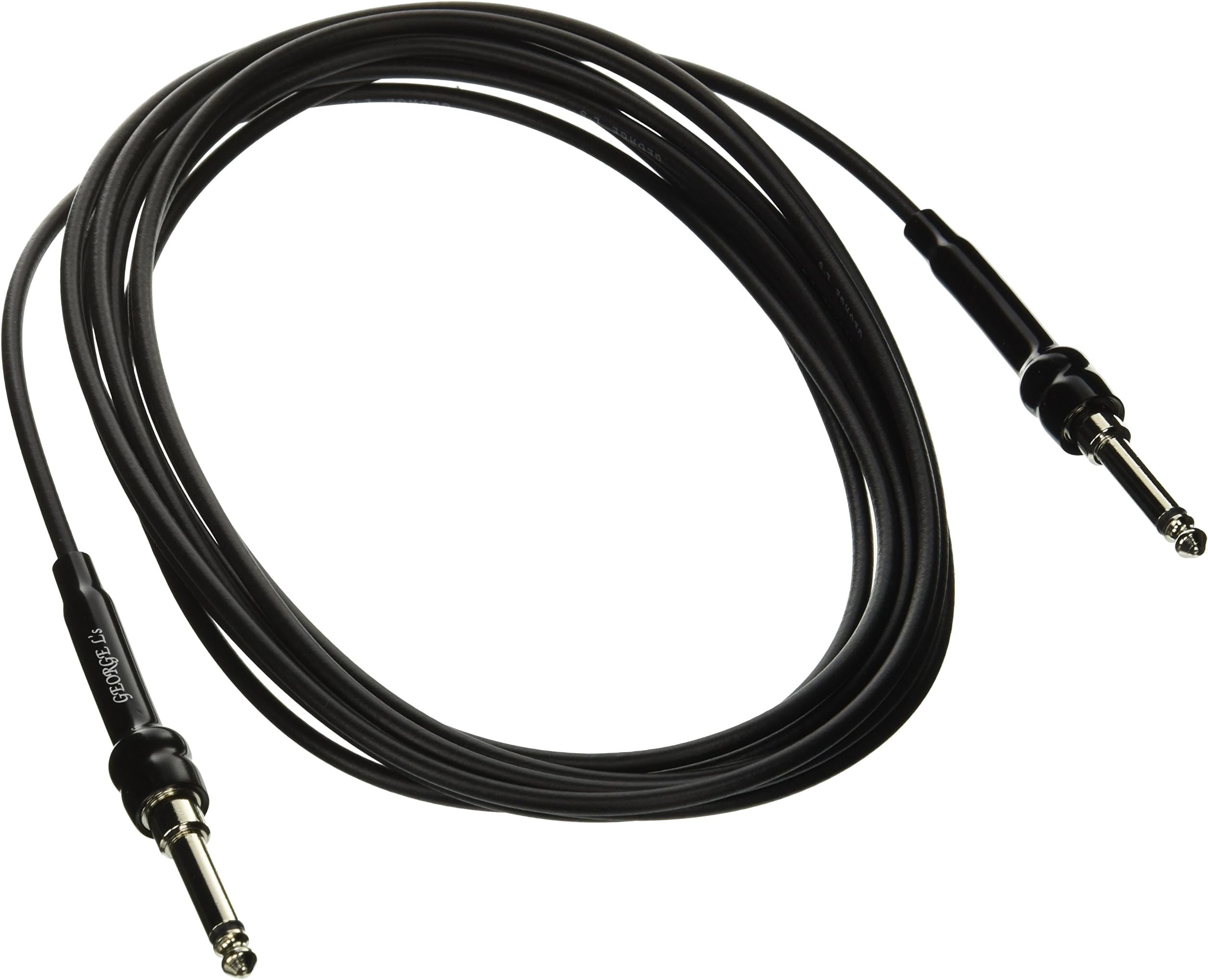 Amazon.com: George L's 155 Guage Cable with Straight Plugs (Black, 15 ...