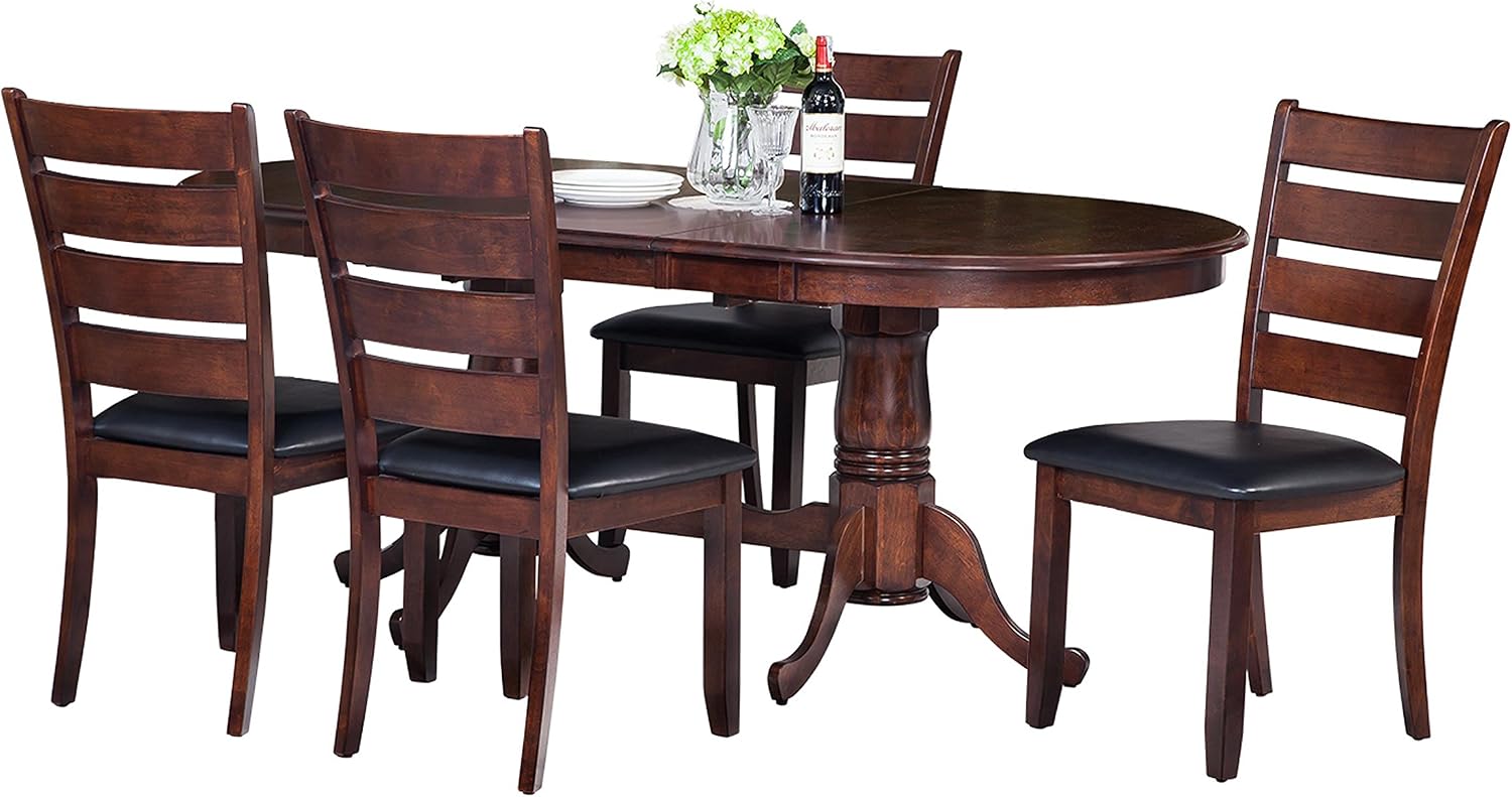 Amazon.com - TTP Furnish Princeton Dining Set - 5 Piece,Espresso ...