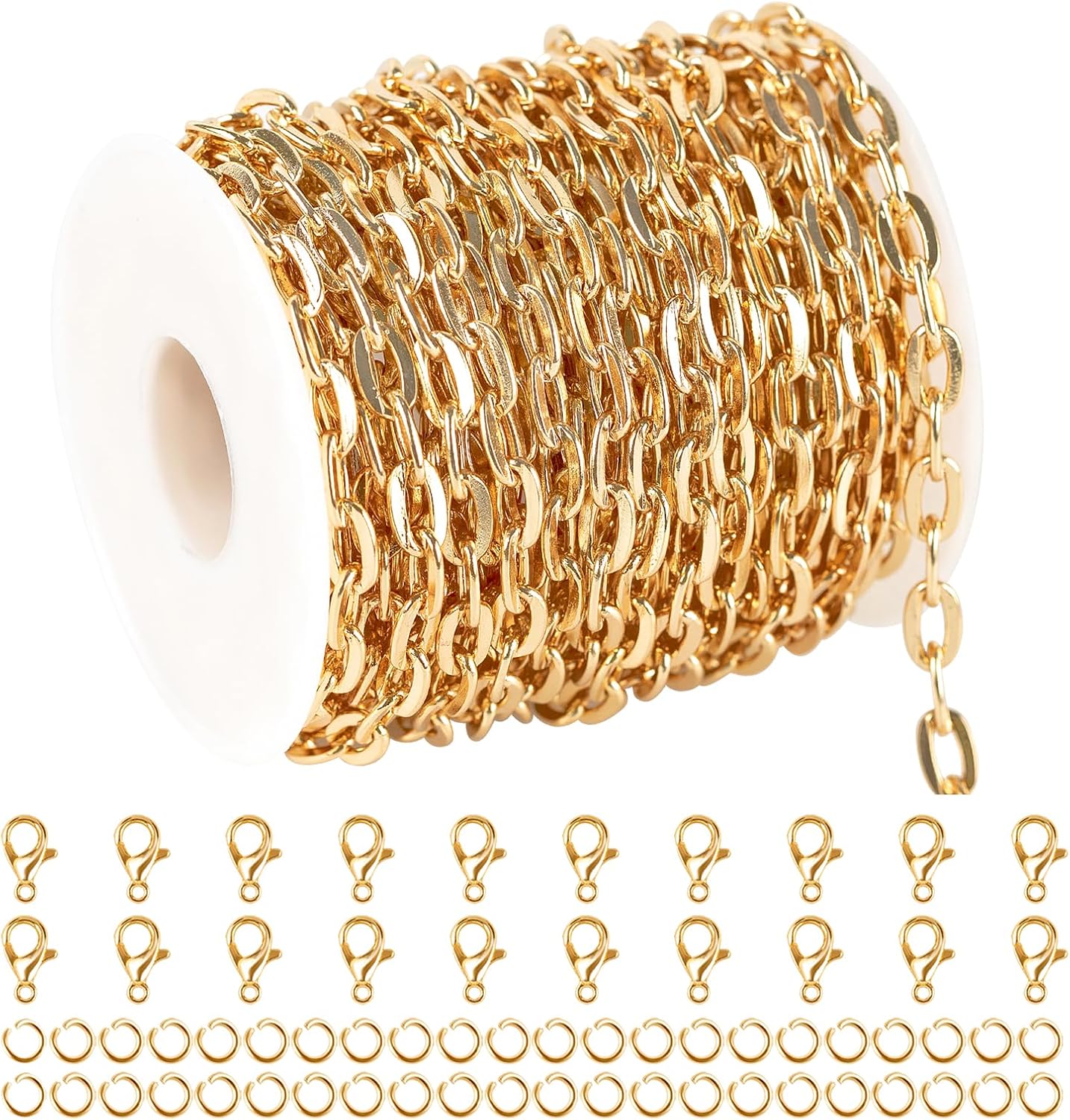 Amazon.com: KYUNHOO 32.8 FT/10M Gold Jewelry Chains for Making Jewelry ...