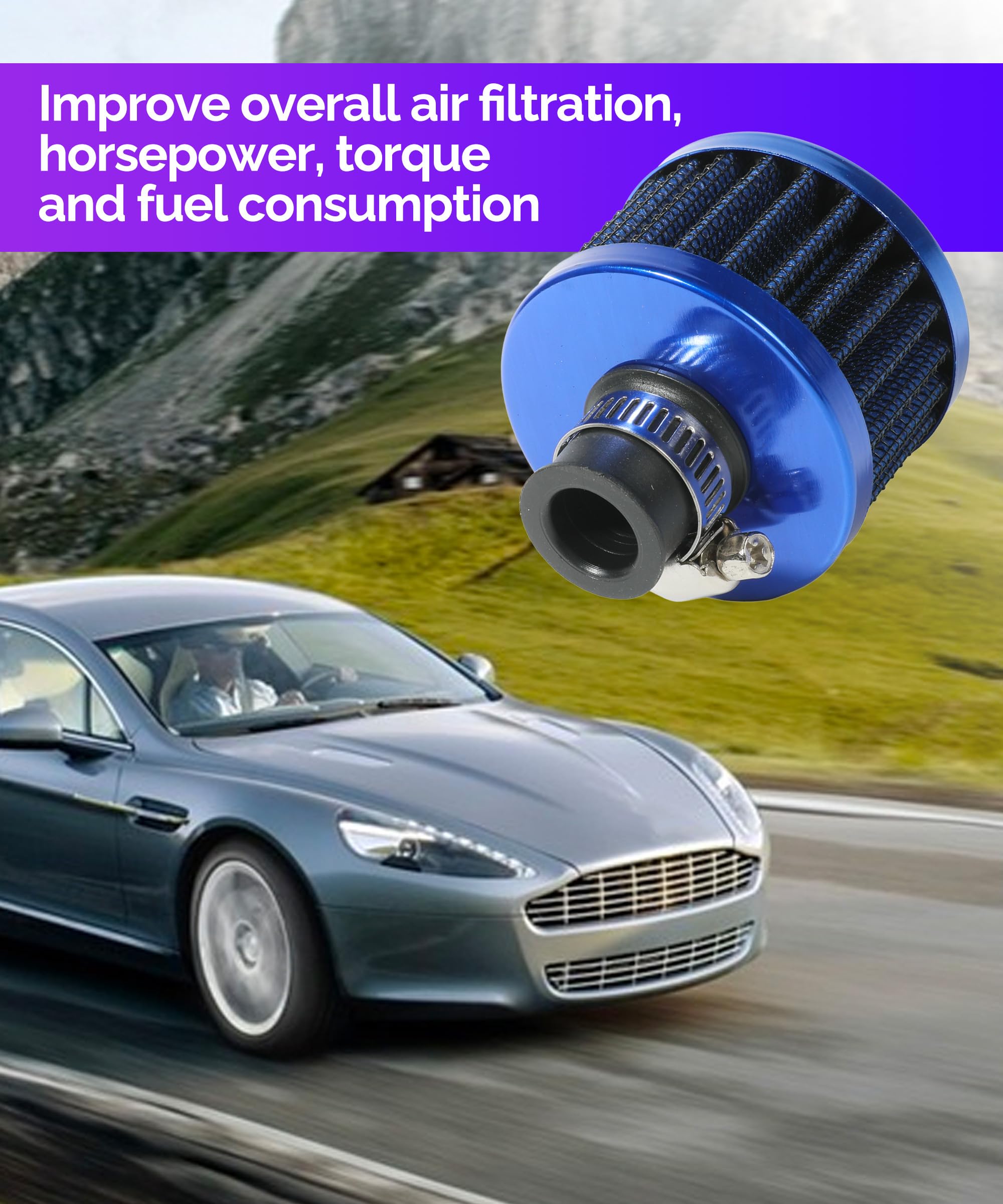 Snapklik.com : RACOONA Air Intake Filter - Breather For Car & Motorcycle