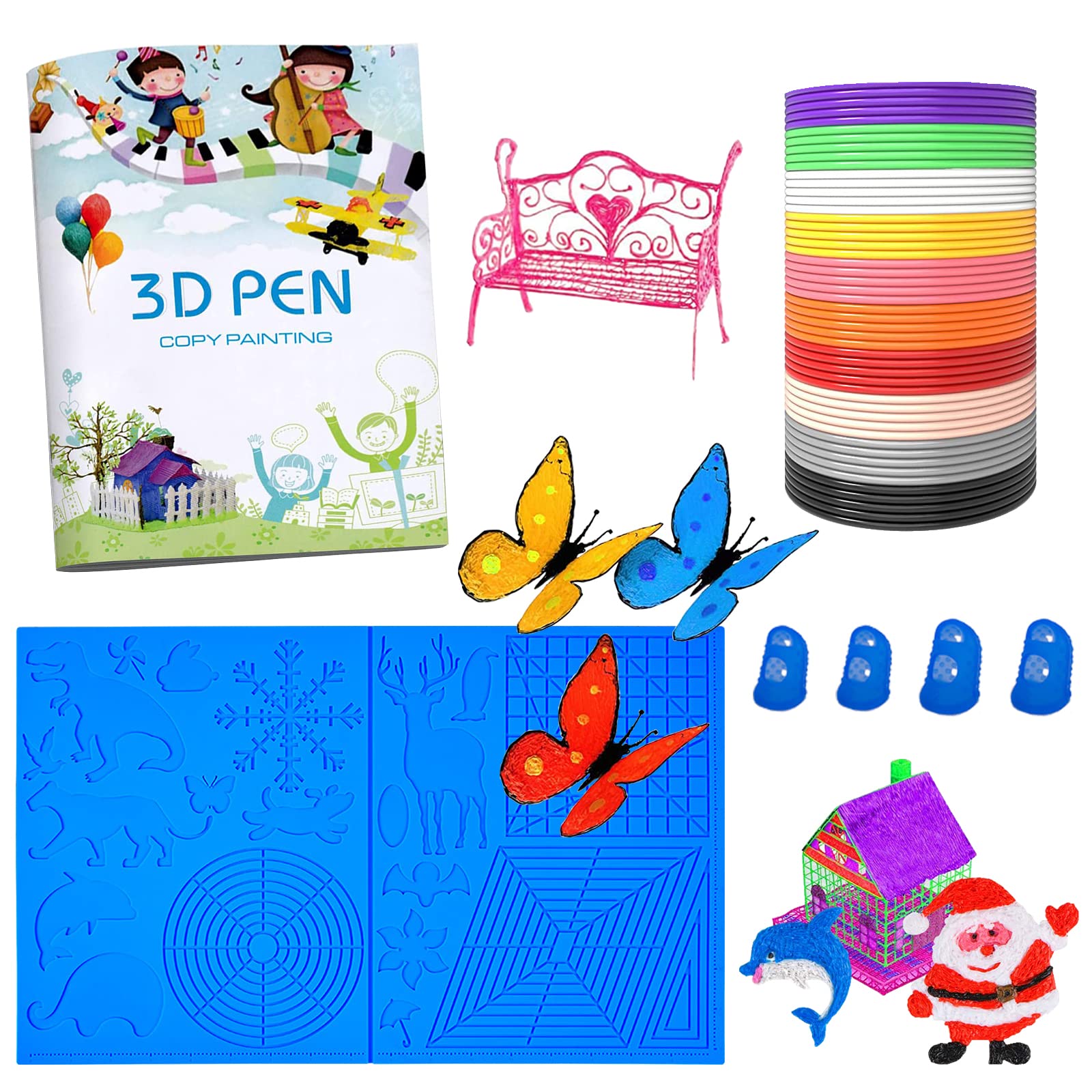 AMTAM 3D Pen Mat|3D Printing Pen PLA Silk|Silicone Pad Template|3D Pen ...